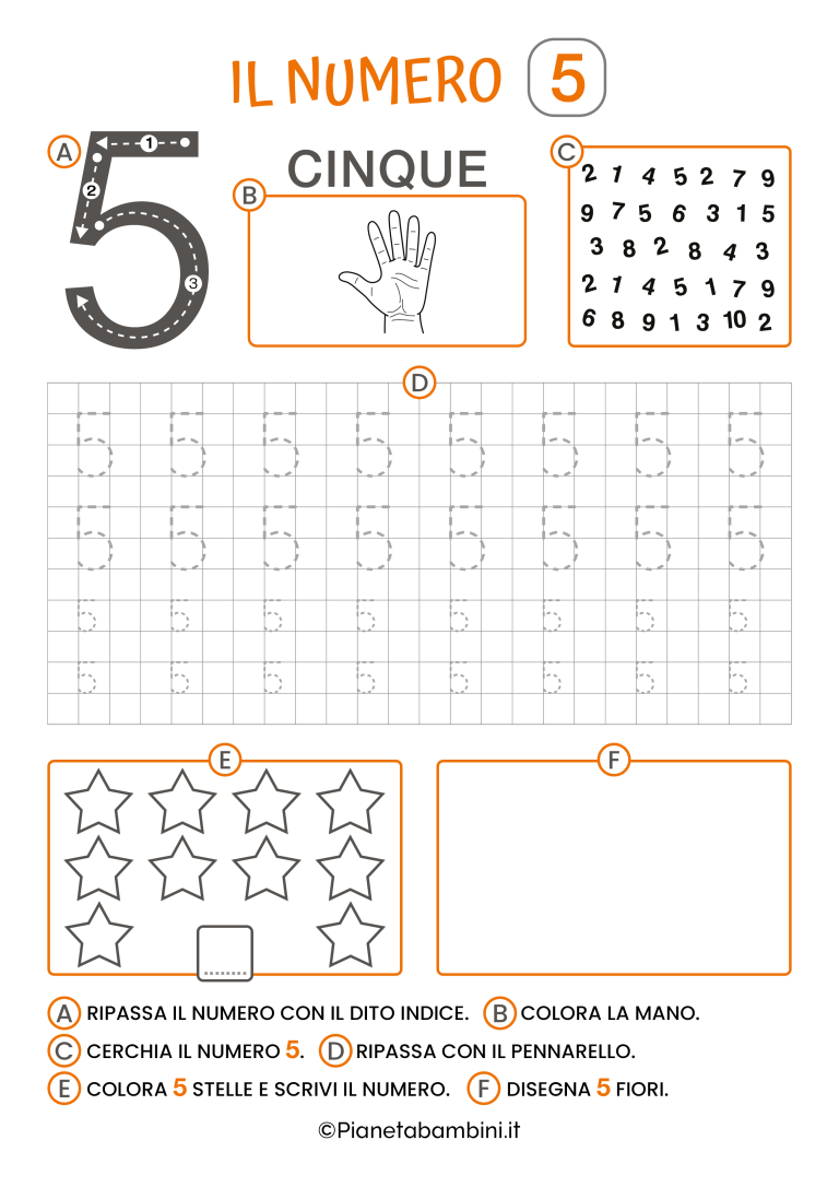 I Numeri da 1 a 10: Schede Didattiche per Bambini | PianetaBambini.it