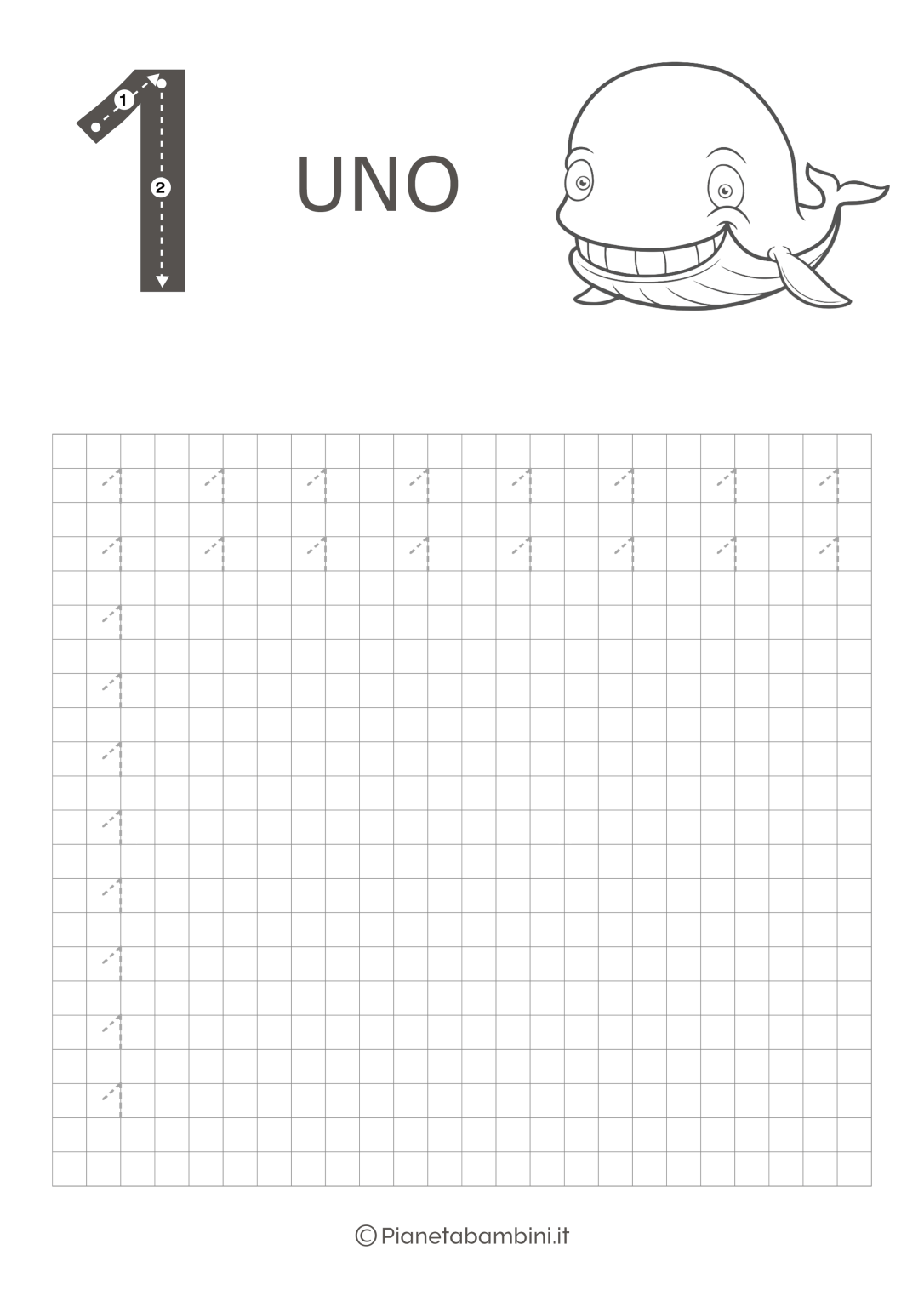 Schede di Pregrafismo dei Numeri da 0 a 9 | PianetaBambini.it