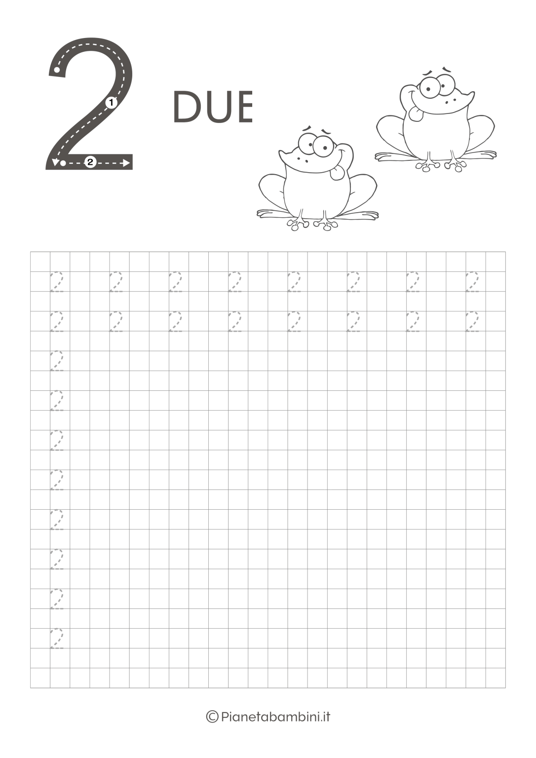 Schede di Pregrafismo dei Numeri da 0 a 9 | PianetaBambini.it
