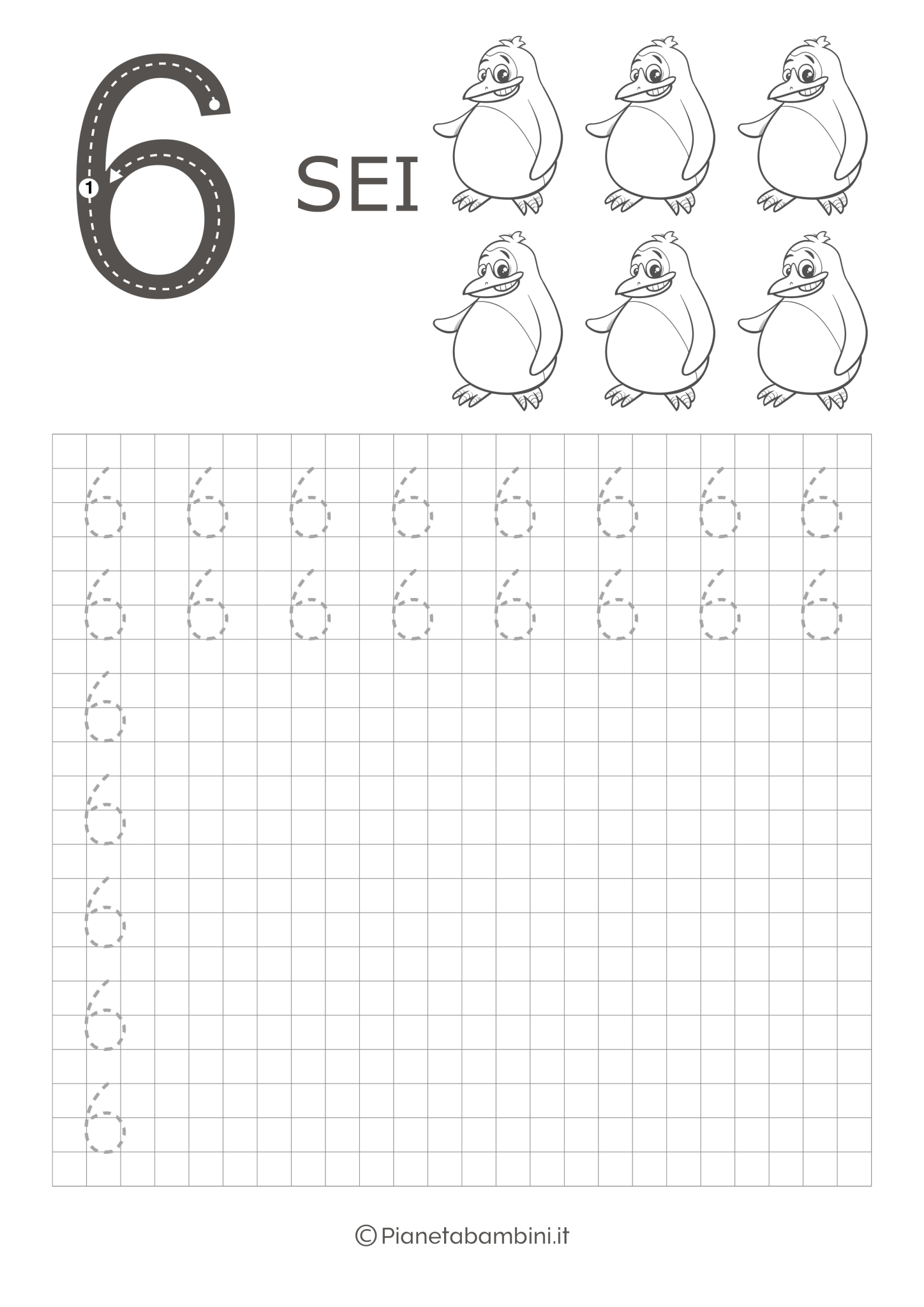 Schede di Pregrafismo dei Numeri da 0 a 9 | PianetaBambini.it