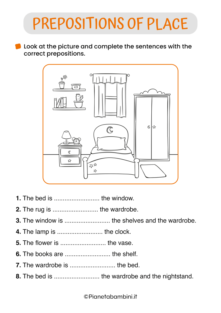 Preposizioni di Luogo in Inglese: Esercizi per la Scuola Primaria ...