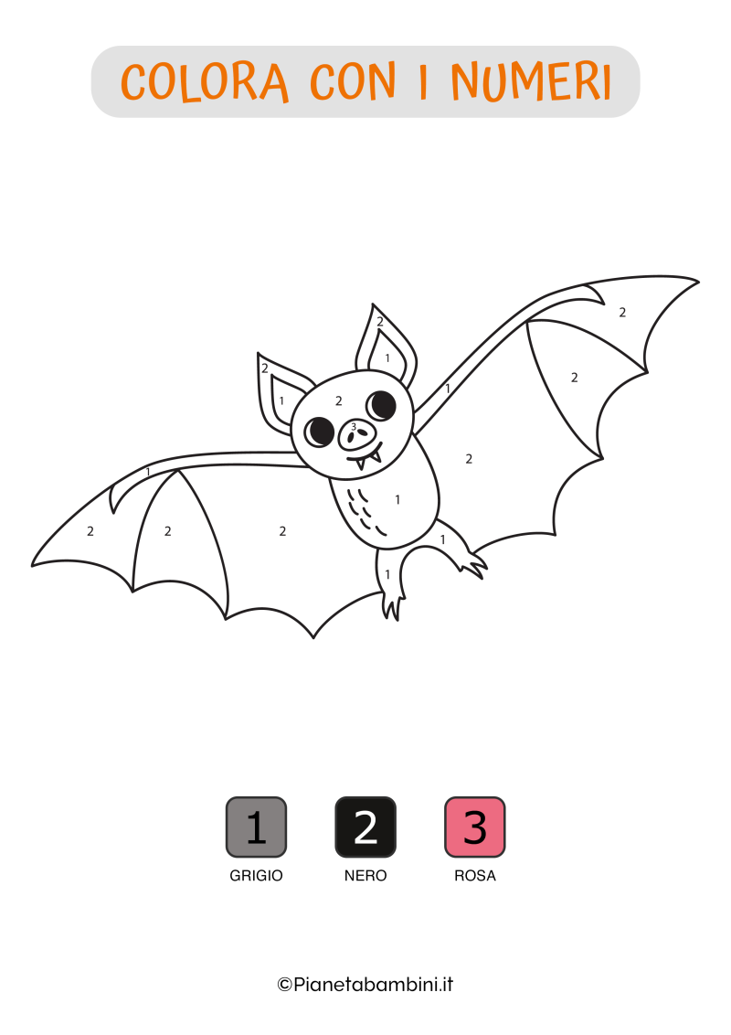 Colora con i Numeri di Halloween | PianetaBambini.it