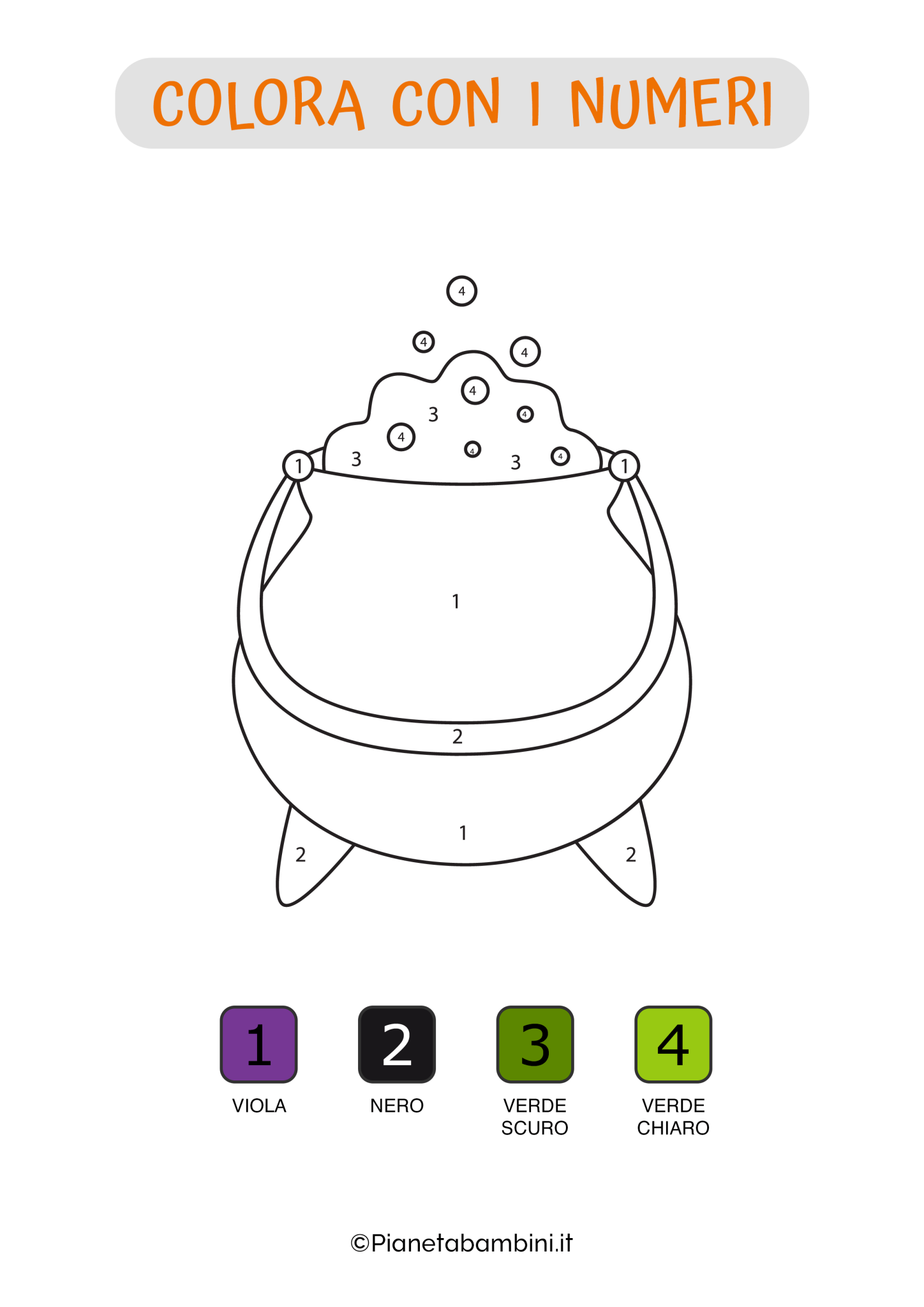 Colora con i Numeri di Halloween | PianetaBambini.it