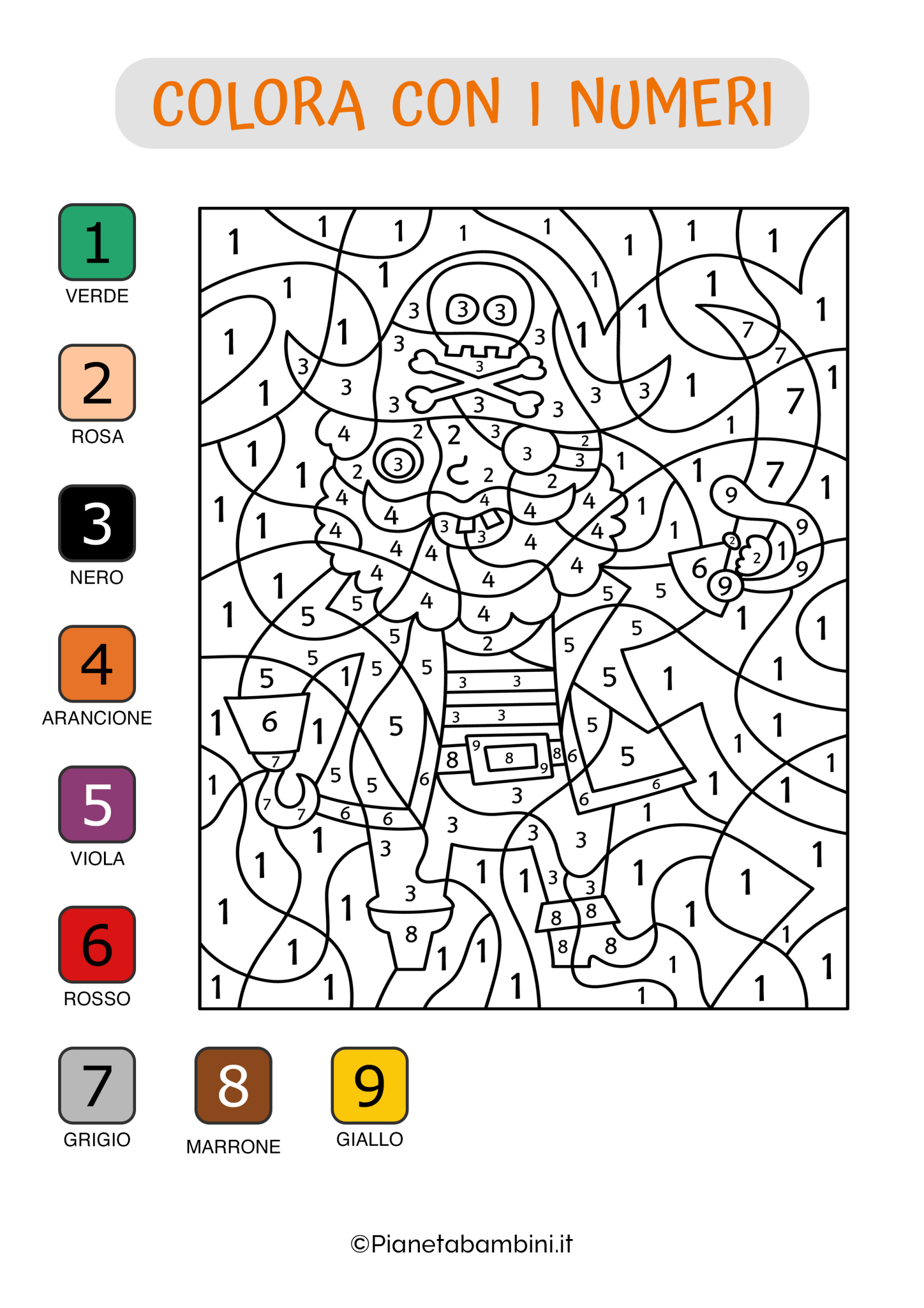 Colora con i Numeri di Halloween | PianetaBambini.it