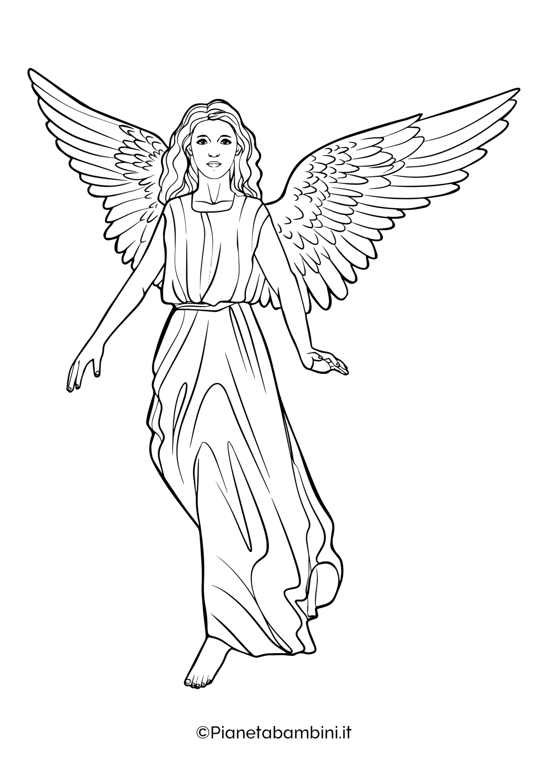 42 Disegni di Angeli da Colorare | PianetaBambini.it