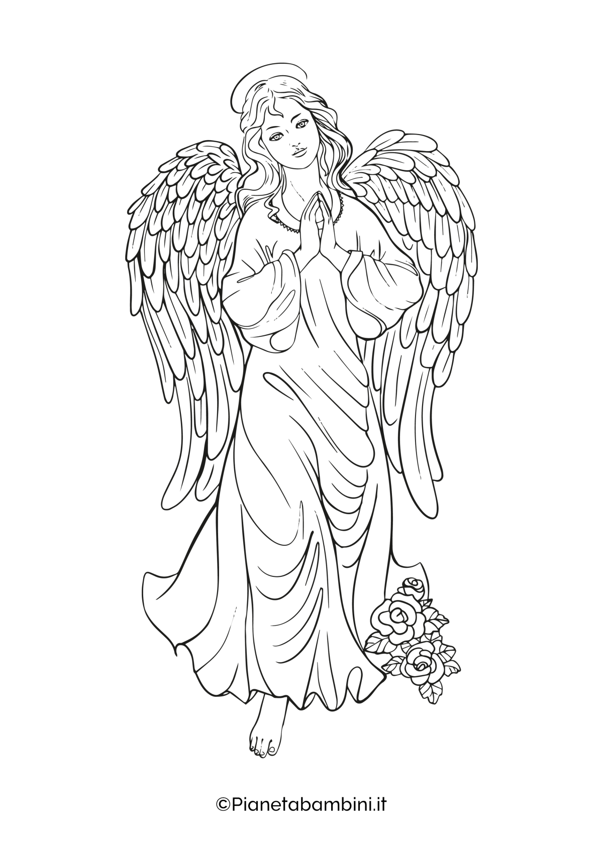 42 Disegni di Angeli da Colorare | PianetaBambini.it