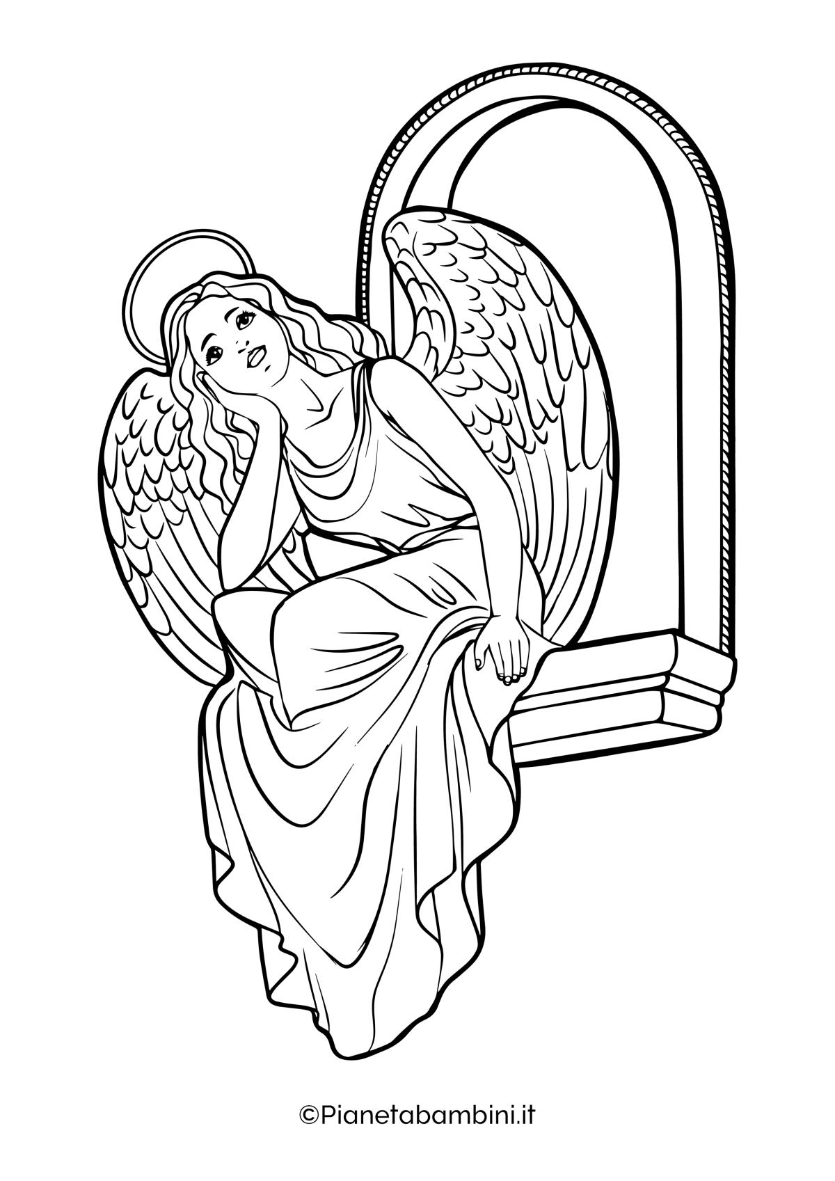 42 Disegni di Angeli da Colorare | PianetaBambini.it