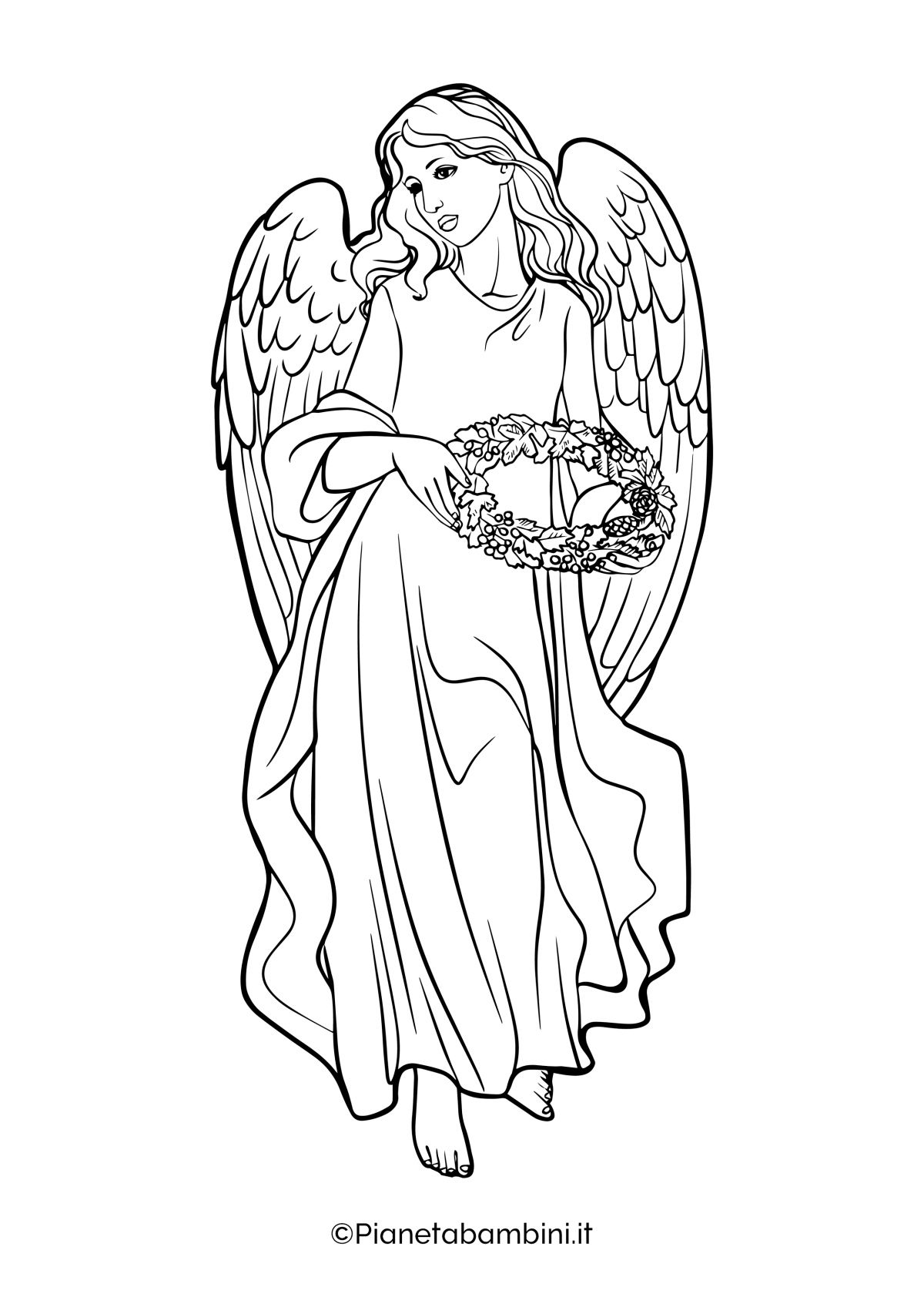 42 Disegni di Angeli da Colorare | PianetaBambini.it