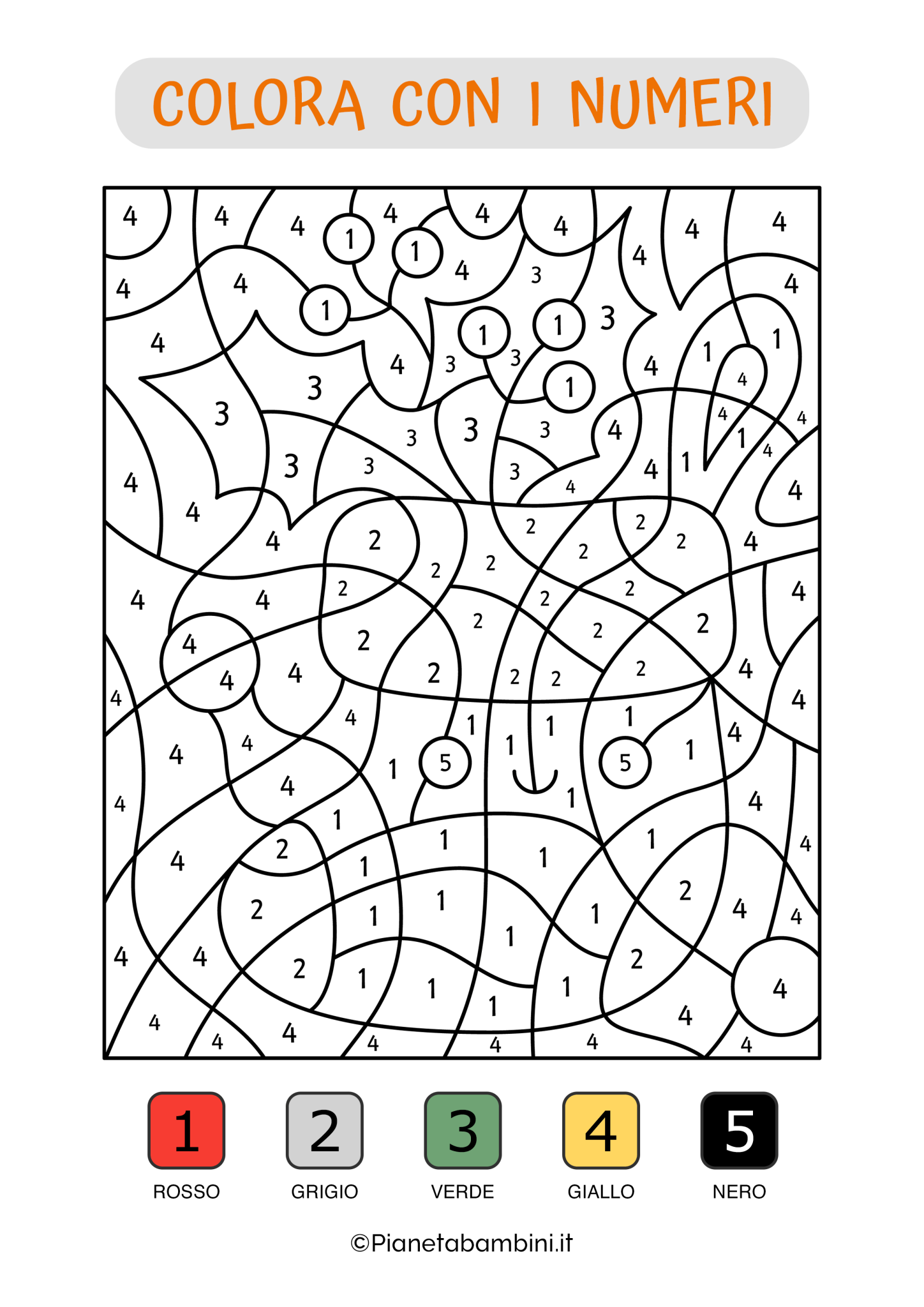 Colora con i Numeri di Natale | PianetaBambini.it