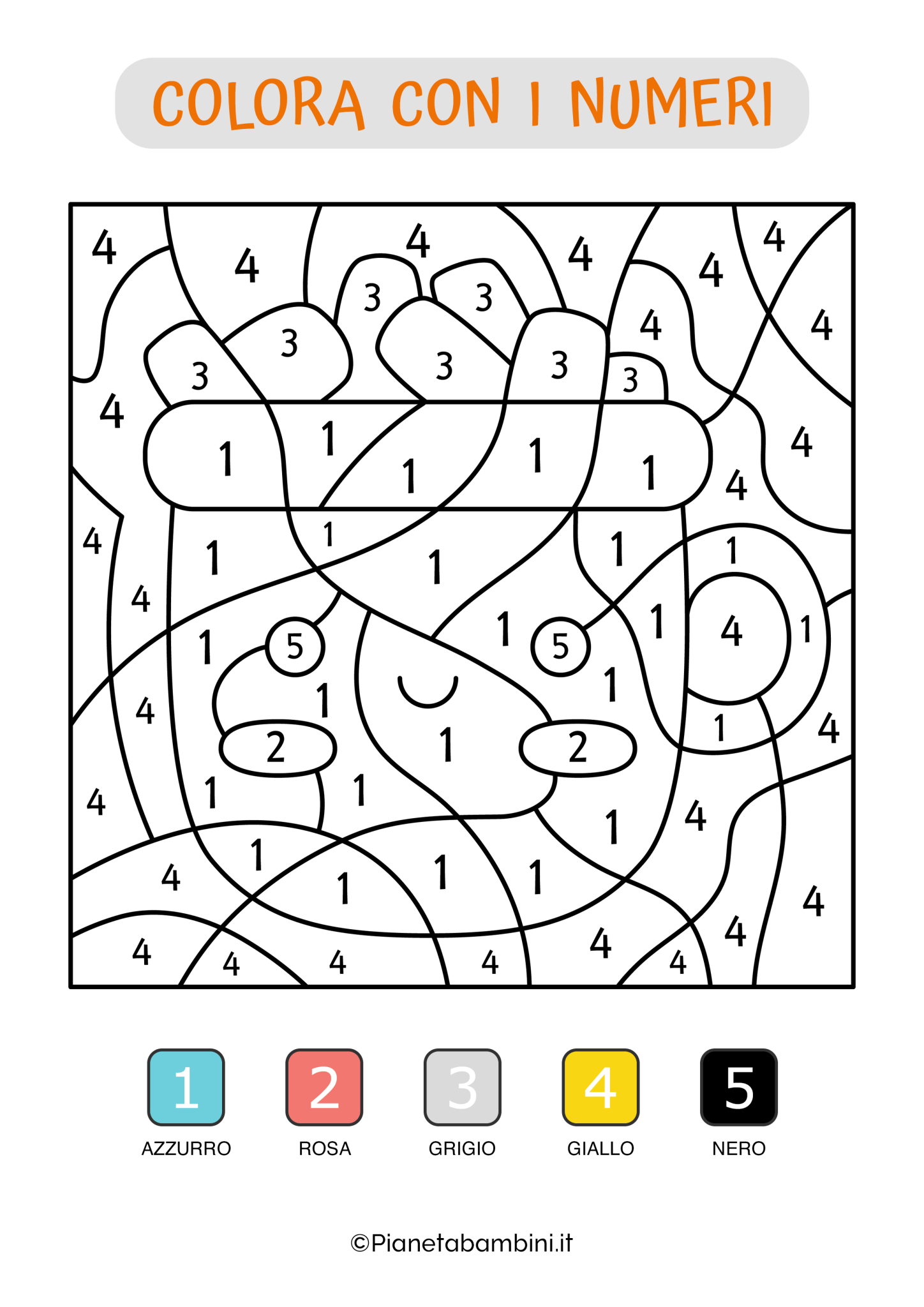 Colora con i Numeri dell'Inverno | PianetaBambini.it