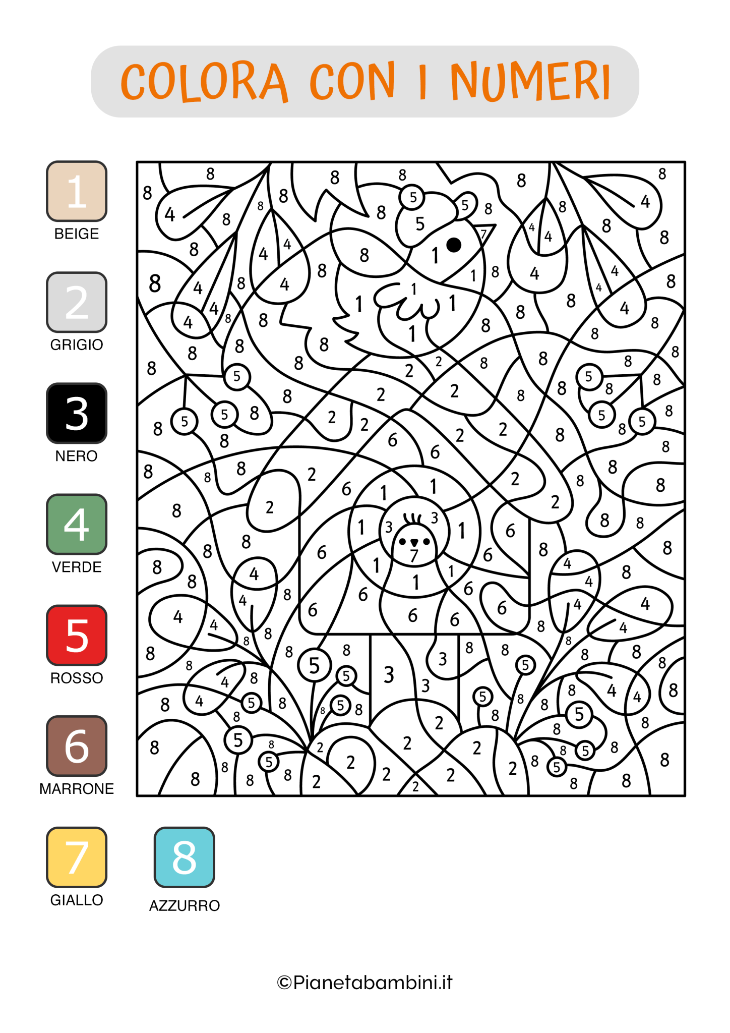 Colora con i Numeri dell'Inverno | PianetaBambini.it