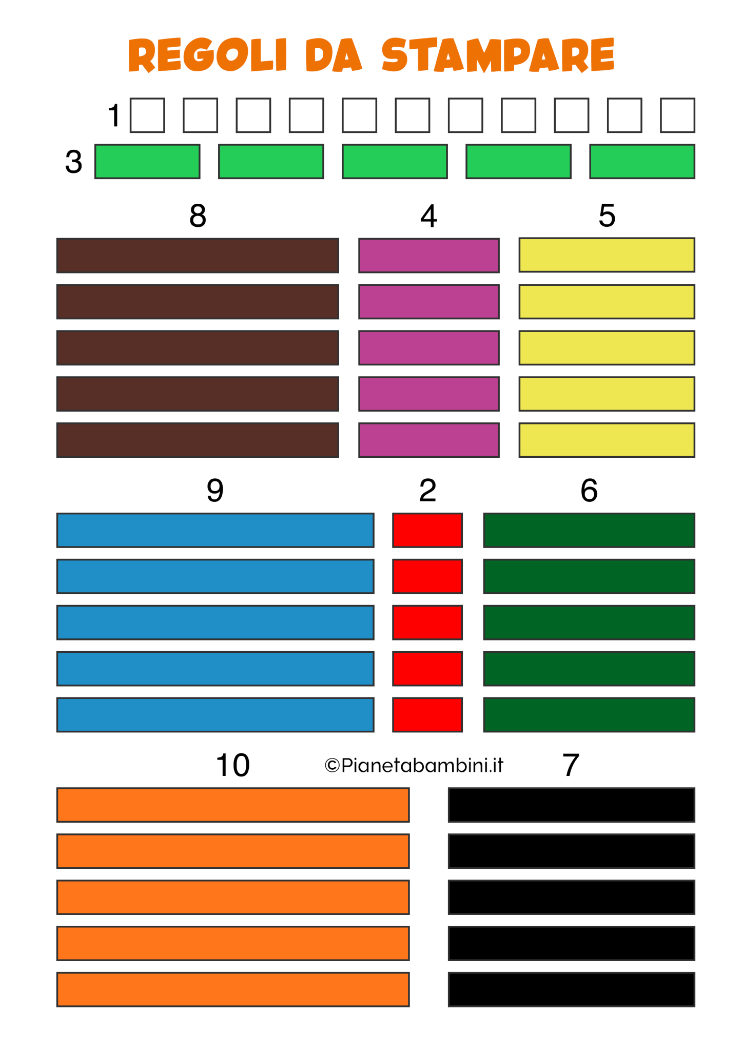 I Regoli: Schede Didattiche per la Classe Prima | PianetaBambini.it