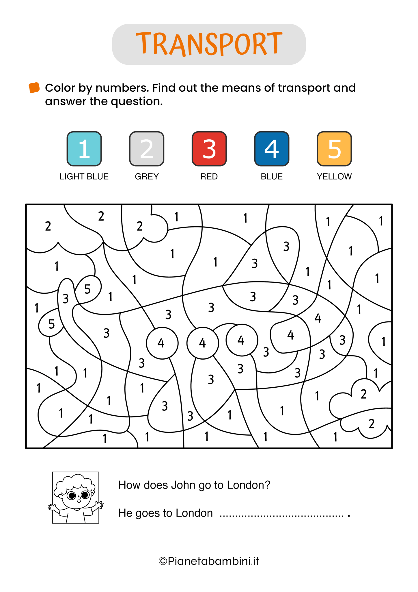 Mezzi di Trasporto in Inglese: Schede per la Scuola Primaria ...