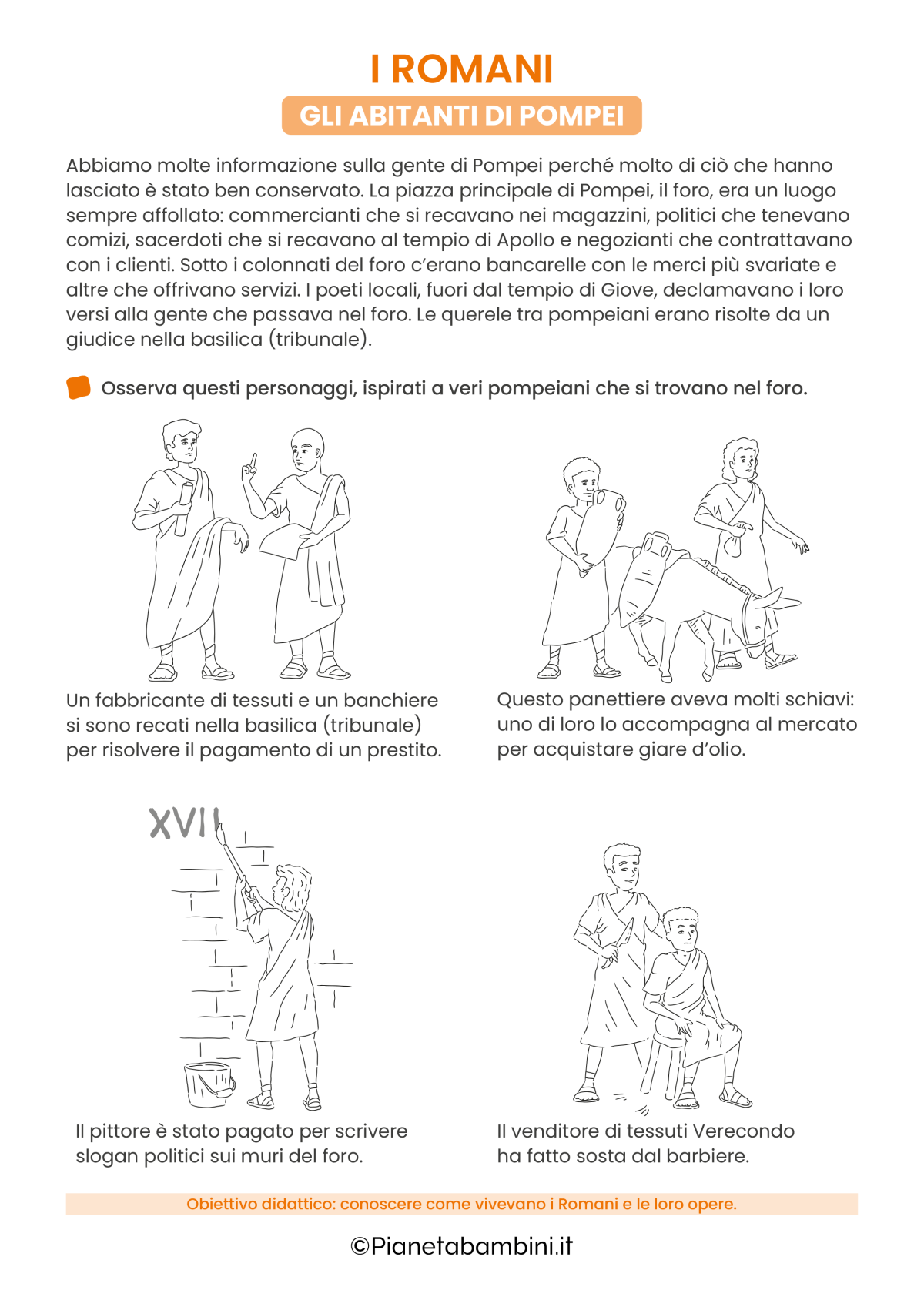 Pompei: Schede Didattiche per la Scuola Primaria | PianetaBambini.it