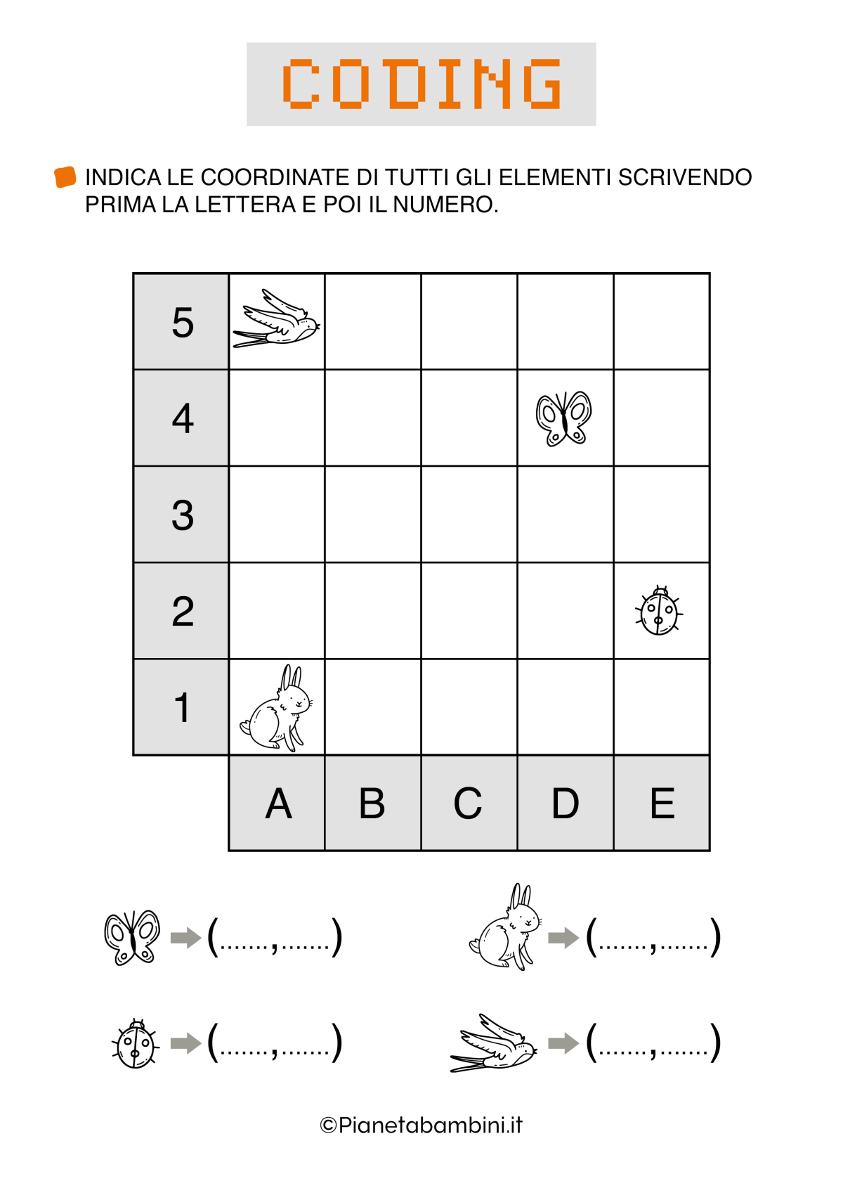 Schede di Coding sulla Primavera | PianetaBambini.it