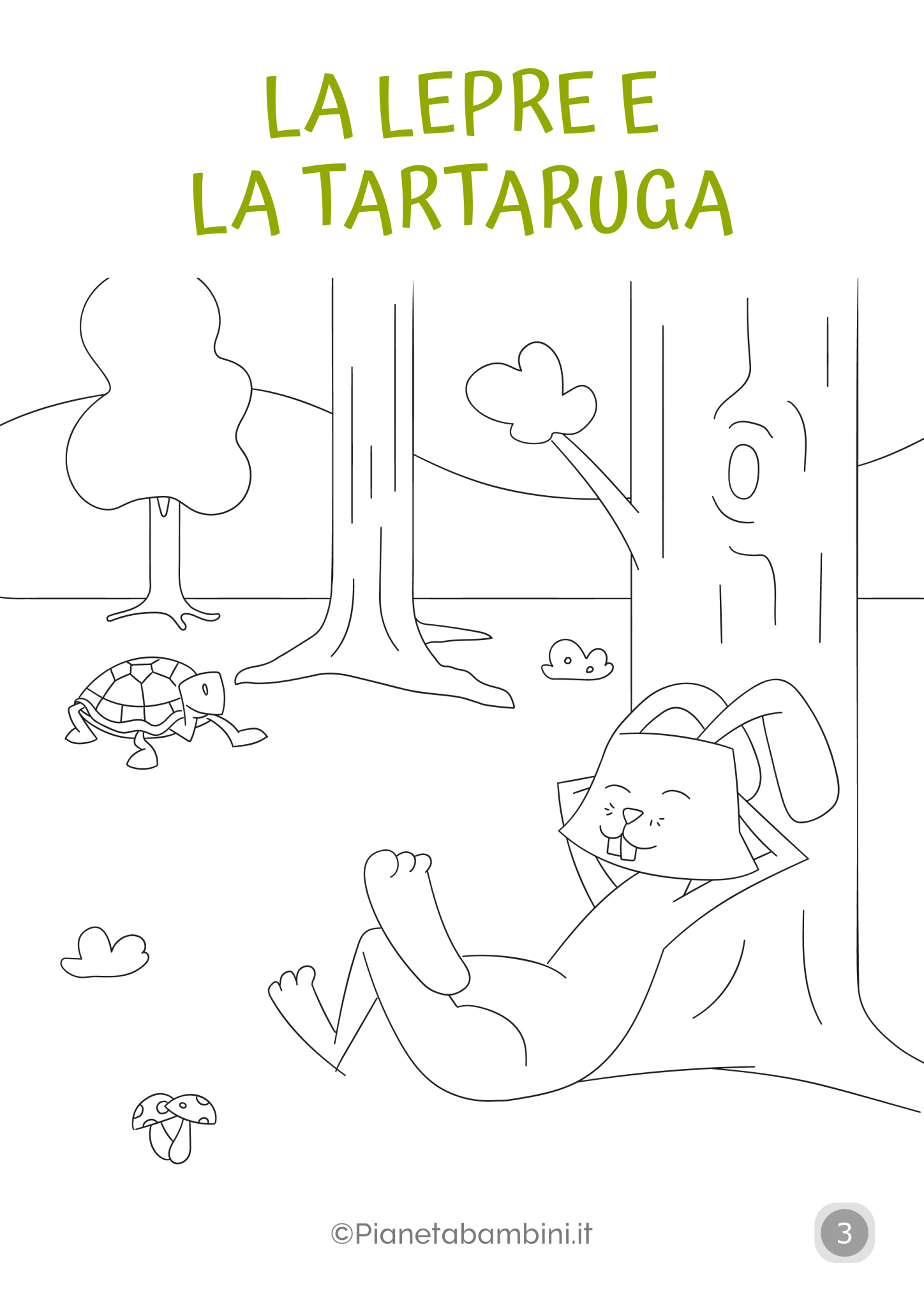 La Lepre e la Tartaruga: Video e Testo (PDF) da Stampare ...