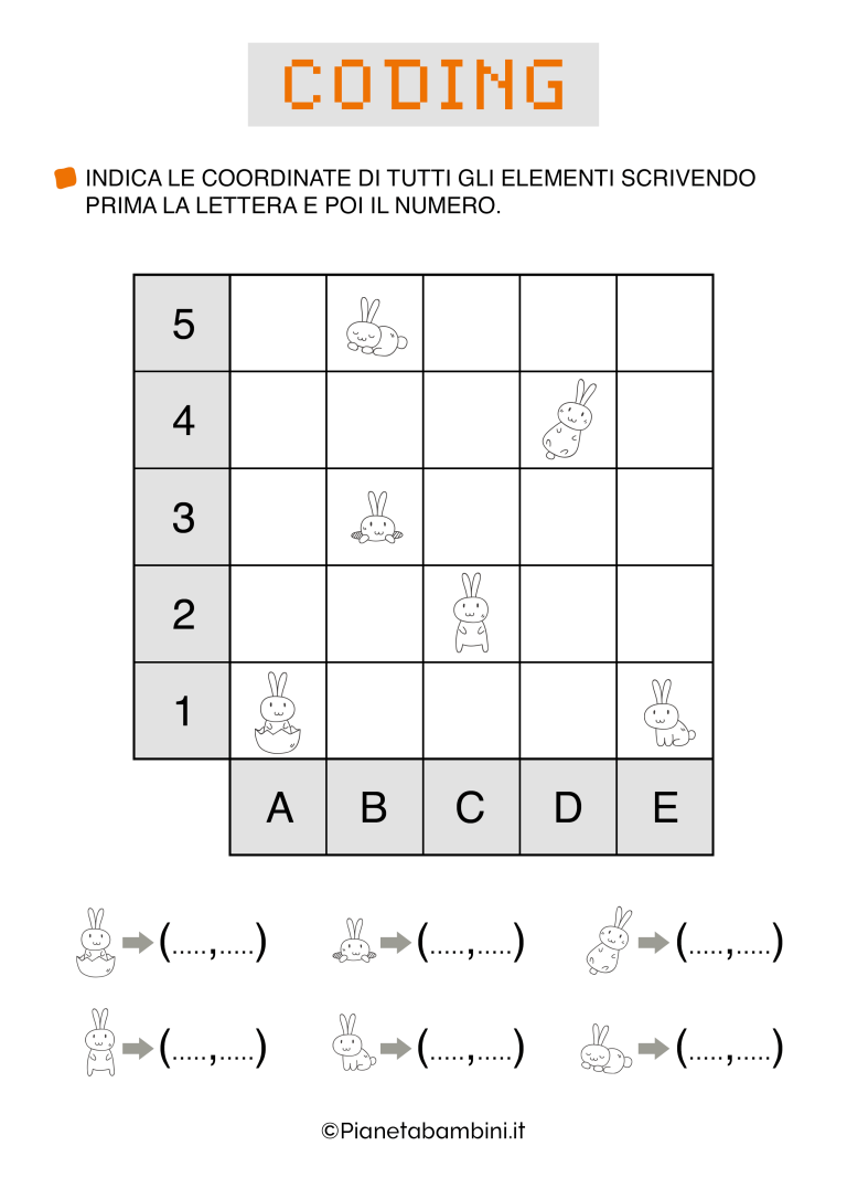 Schede di Coding sulla Pasqua | PianetaBambini.it