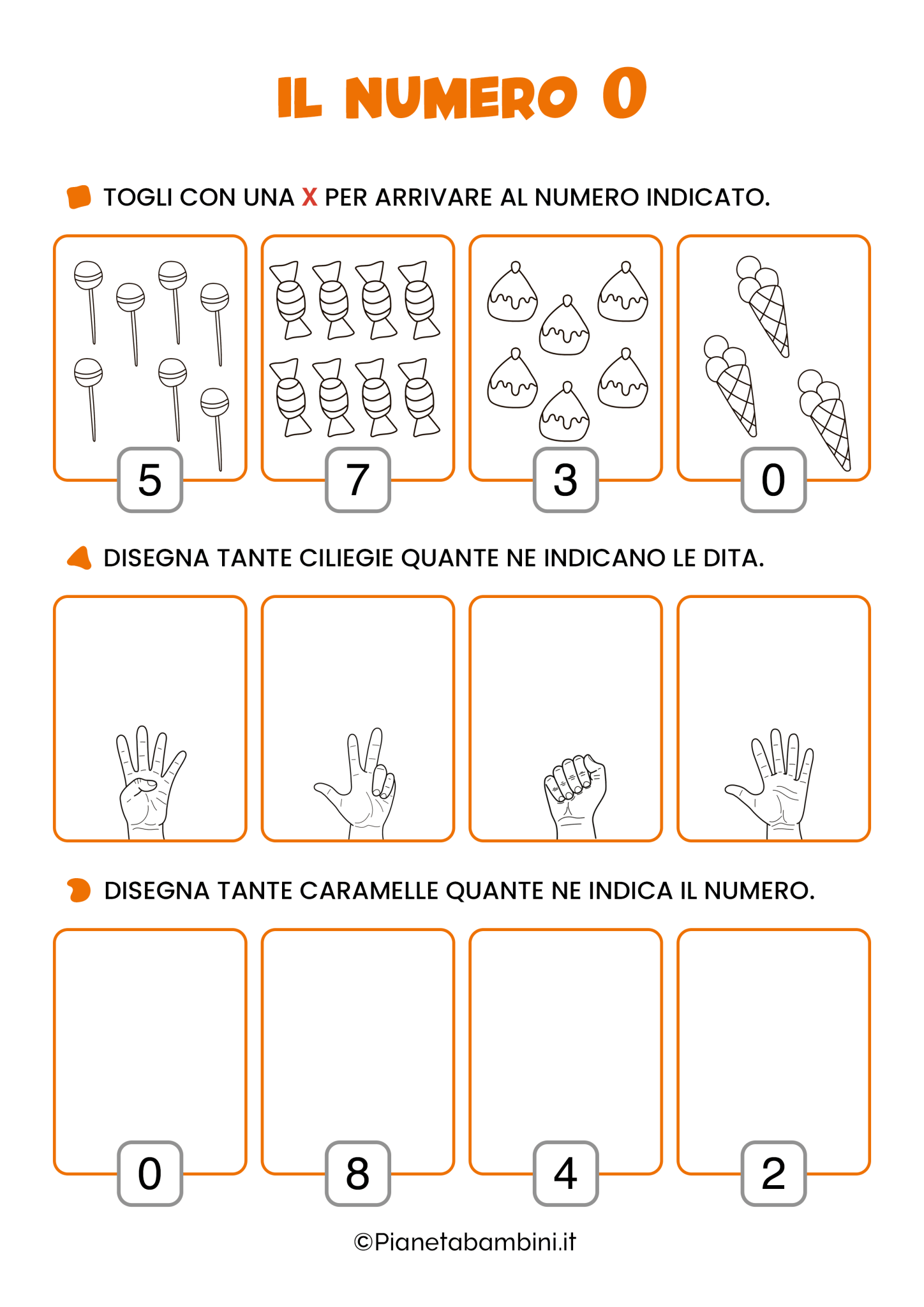 Il Numero Zero: Schede per la Classe Prima | PianetaBambini.it