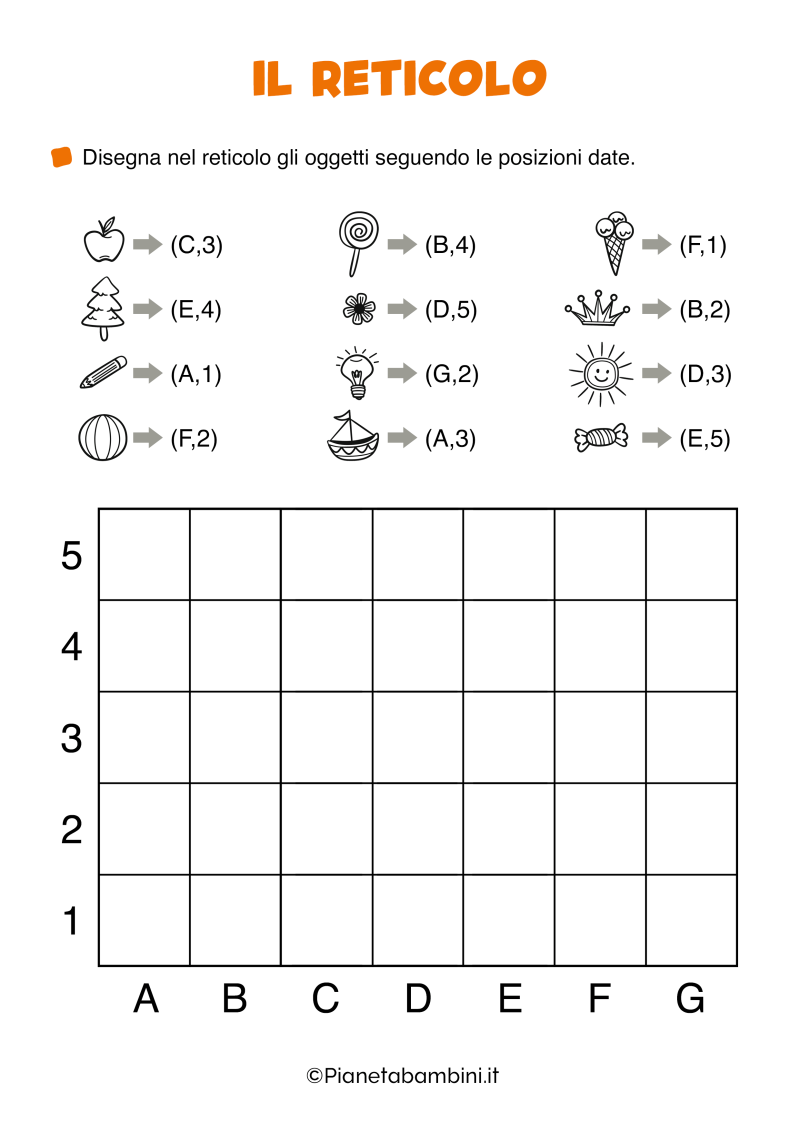 Il Reticolo Geografico: Schede per la Classe Prima e Seconda | PianetaBambini.it