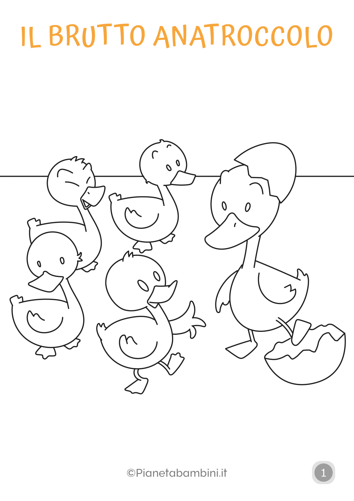 Il Brutto Anatroccolo: Disegni da Colorare | PianetaBambini.it