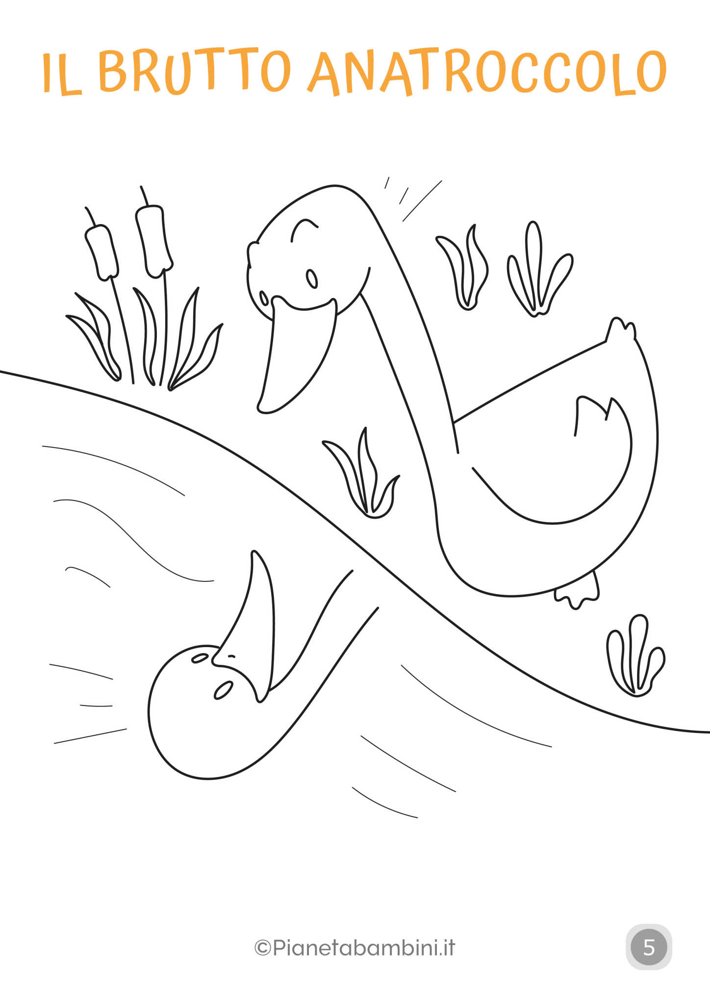 Il Brutto Anatroccolo: Disegni da Colorare | PianetaBambini.it
