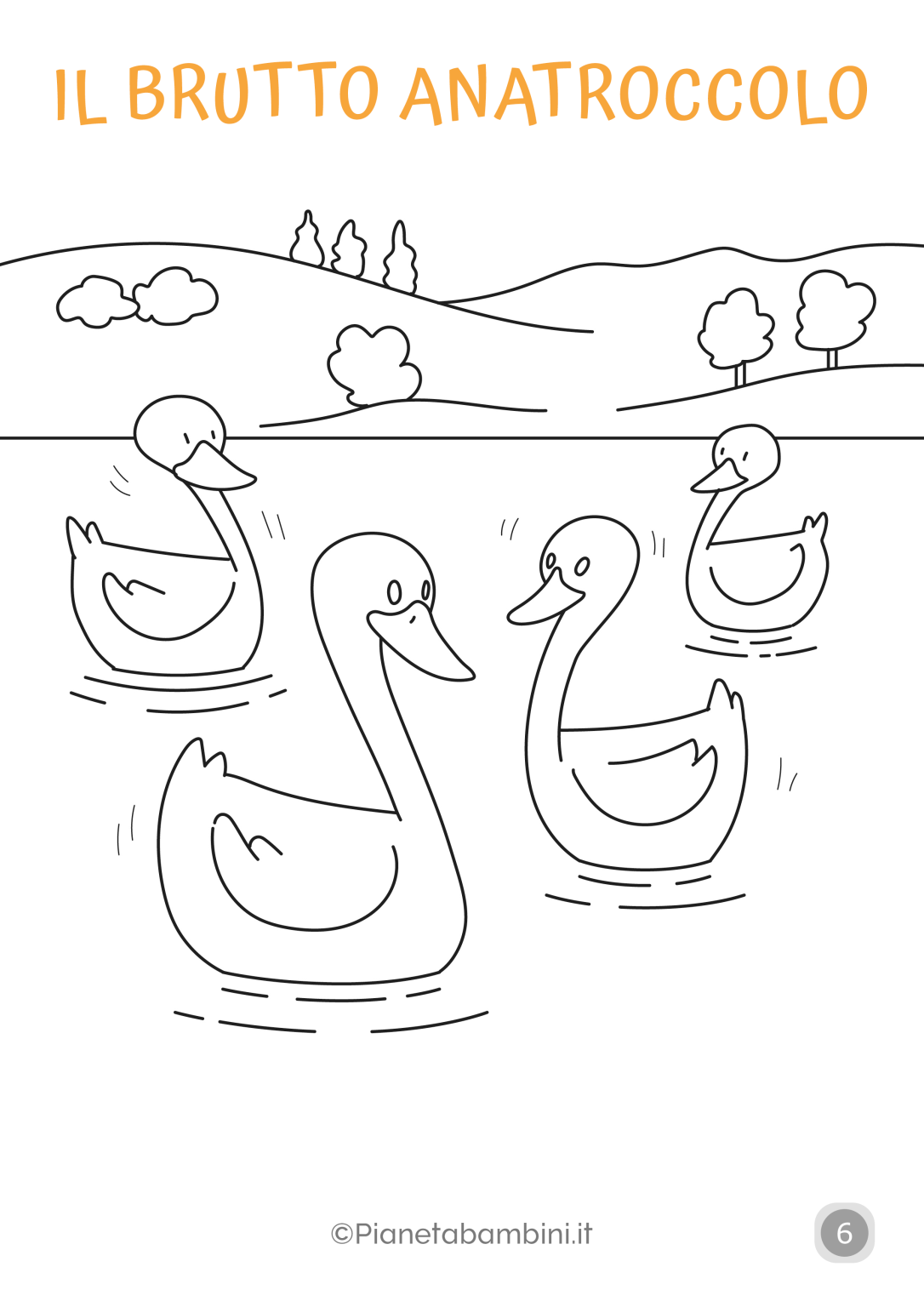 Il Brutto Anatroccolo: Disegni da Colorare | PianetaBambini.it