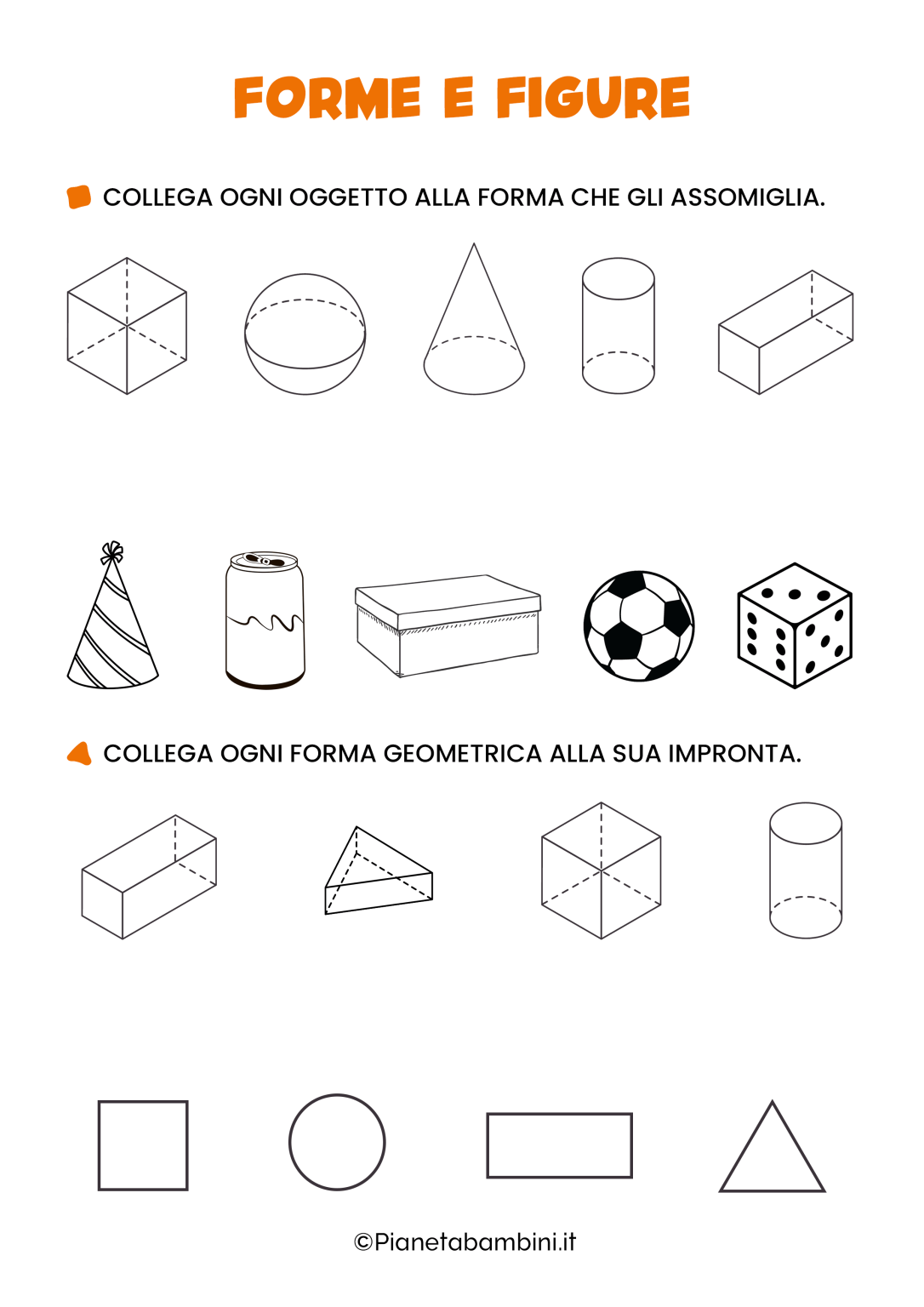 Forme e Figure Geometriche: Schede per la Classe Prima | PianetaBambini.it