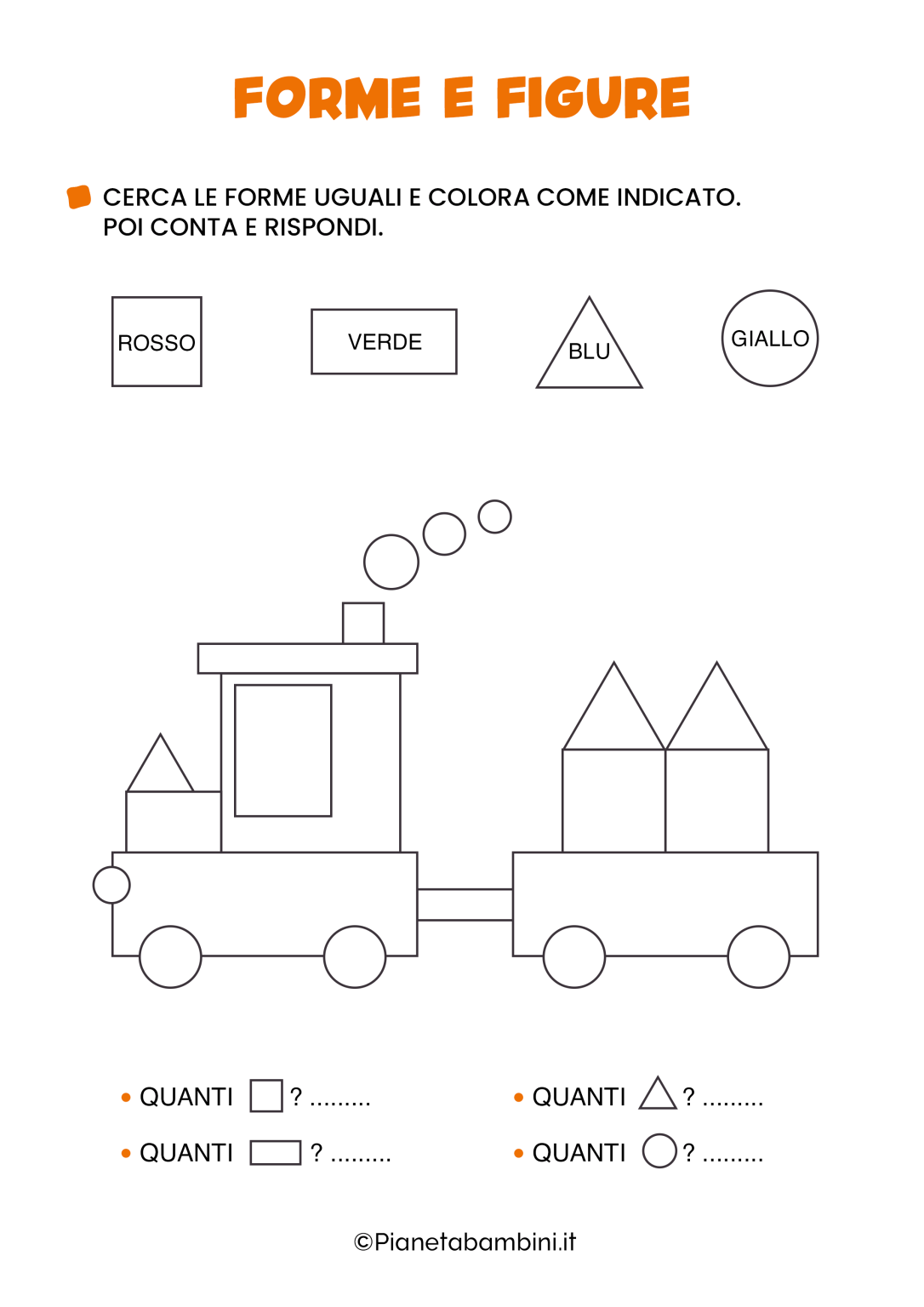 Forme e Figure Geometriche: Schede per la Classe Prima | PianetaBambini.it