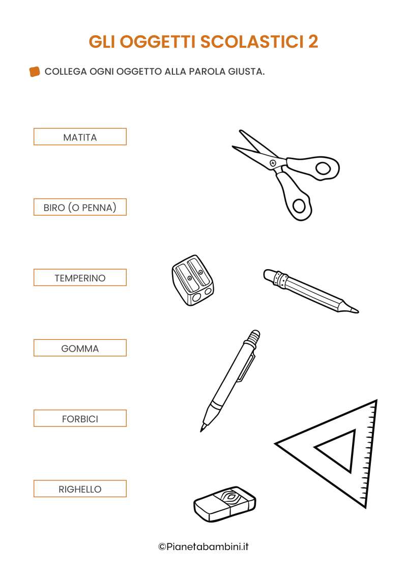 Oggetti Scolastici in Italiano: Schede per Stranieri e BES ...