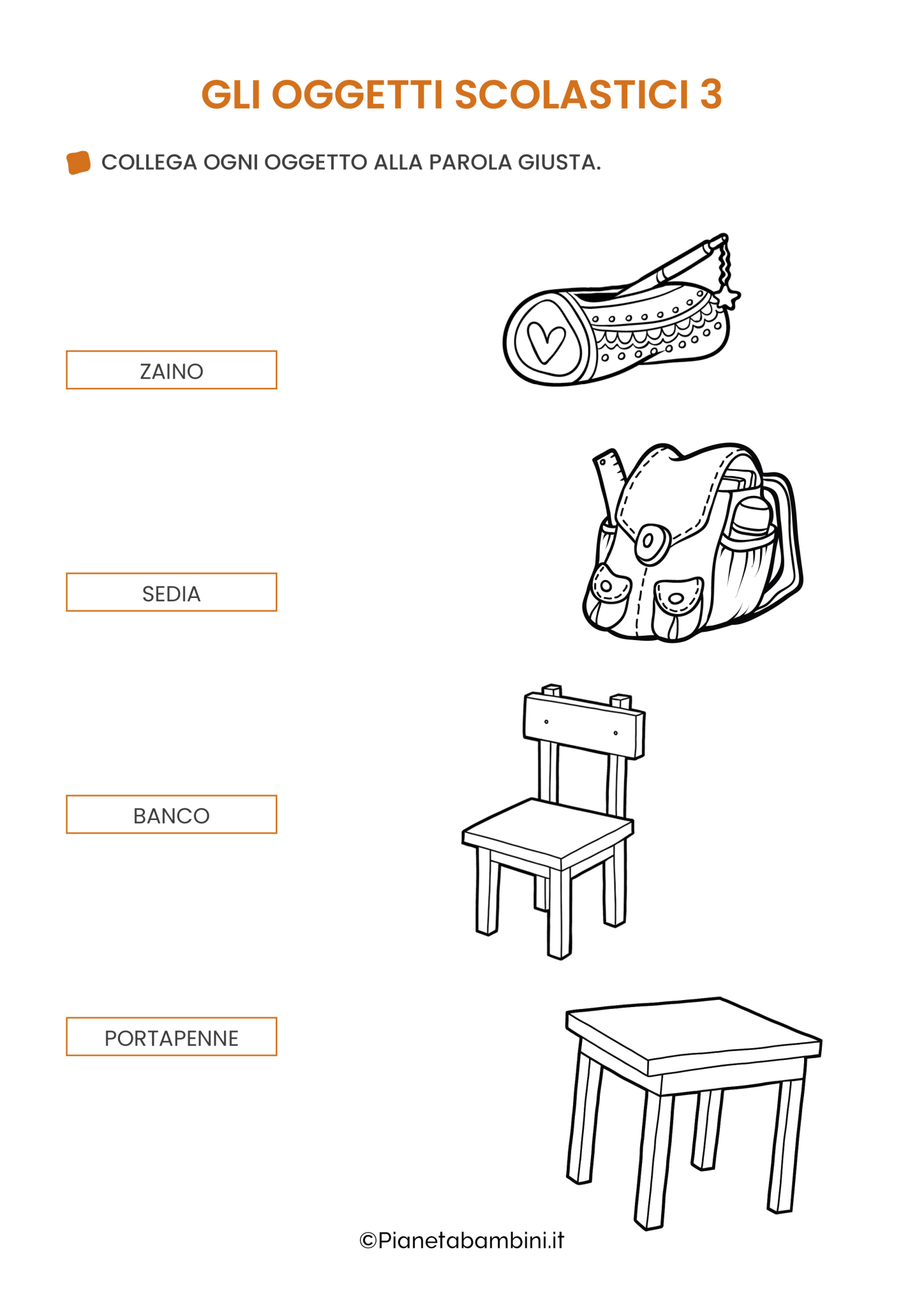 Oggetti Scolastici in Italiano: Schede per Stranieri e BES ...