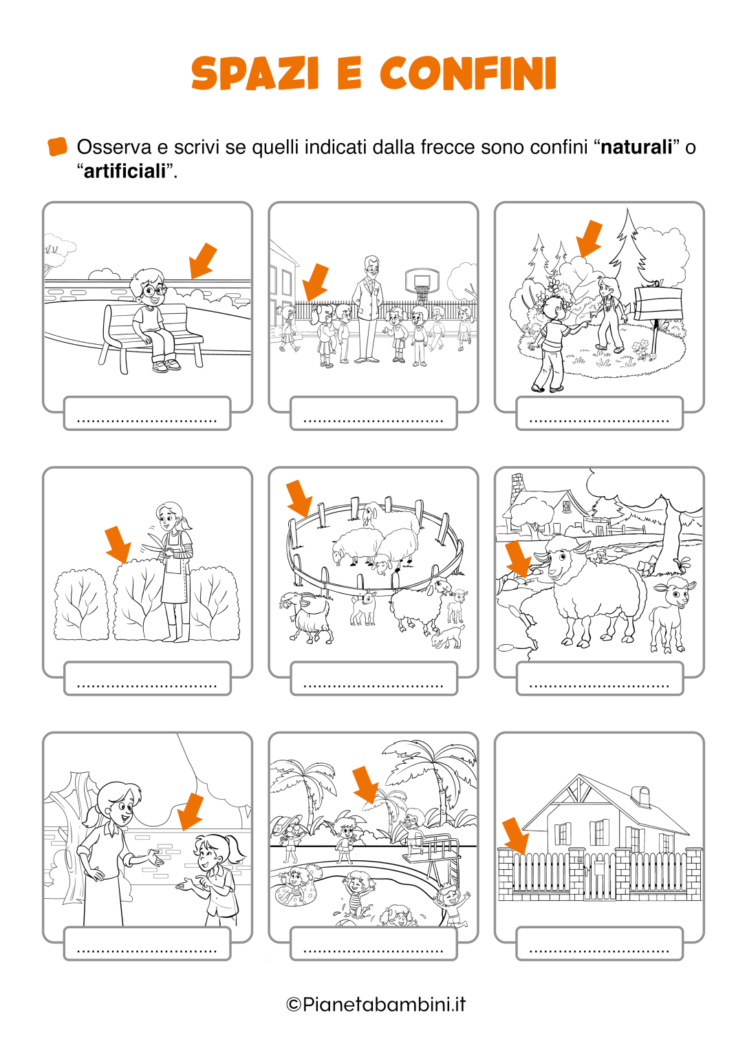 Spazi e Confini: Schede per la Classe Seconda | PianetaBambini.it