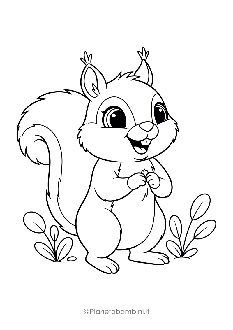 45 Disegni di Scoiattoli da Colorare | PianetaBambini.it