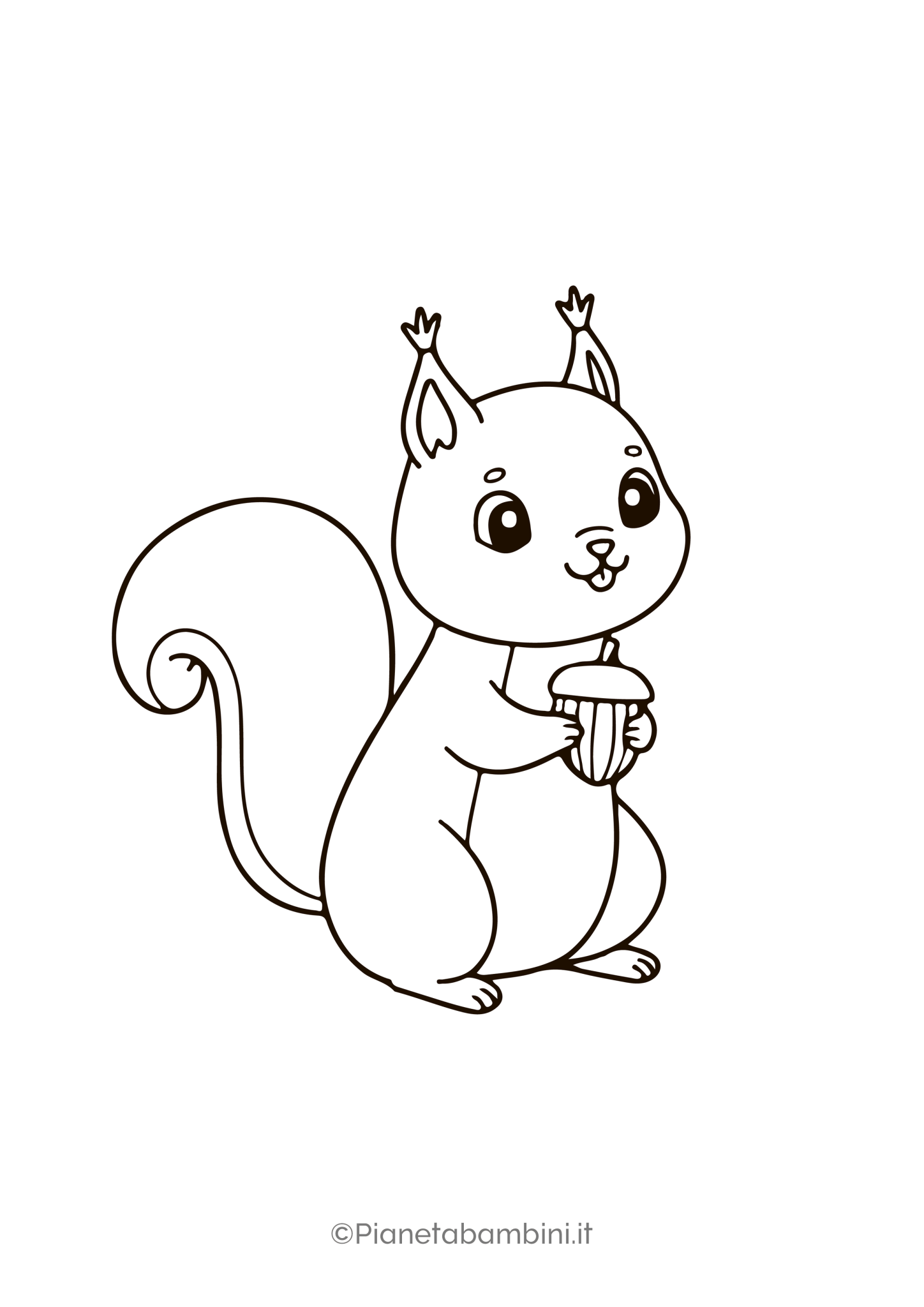 45 Disegni di Scoiattoli da Colorare | PianetaBambini.it