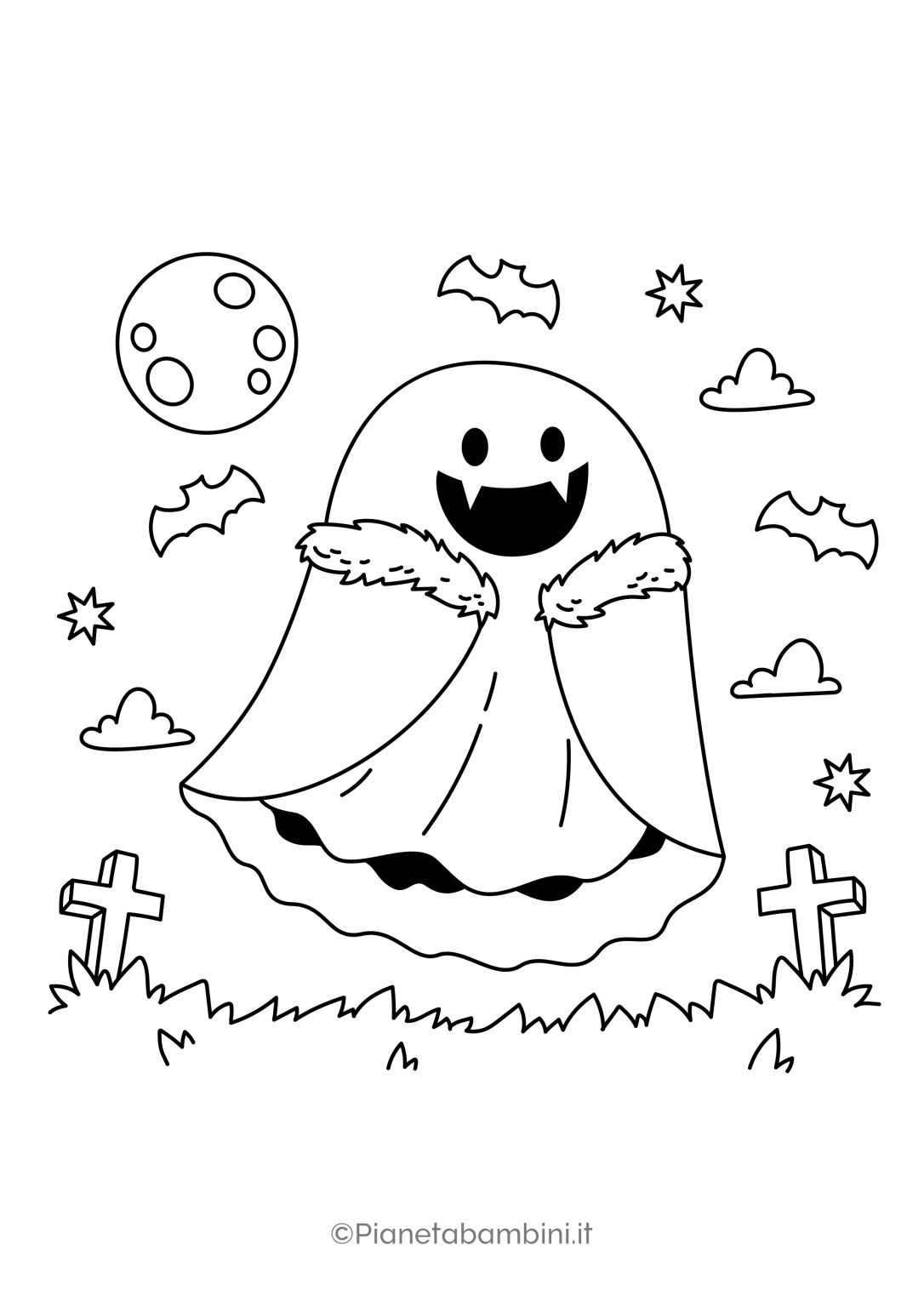 60 Disegni di Fantasmi da Colorare | PianetaBambini.it