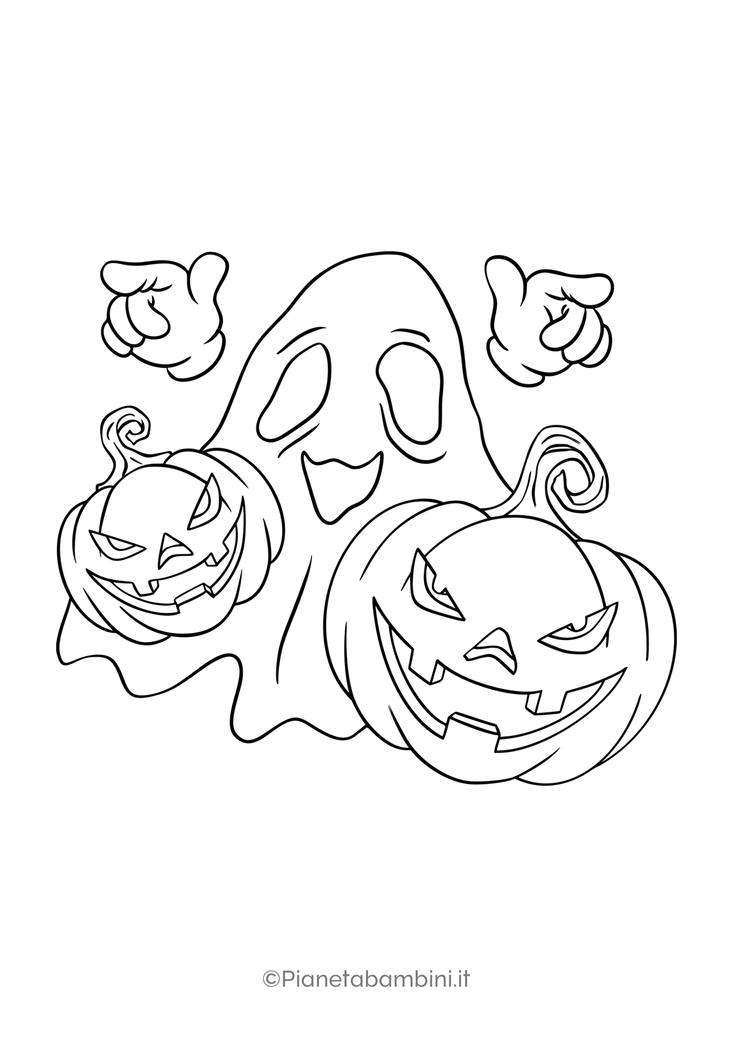 60 Disegni di Fantasmi da Colorare | PianetaBambini.it