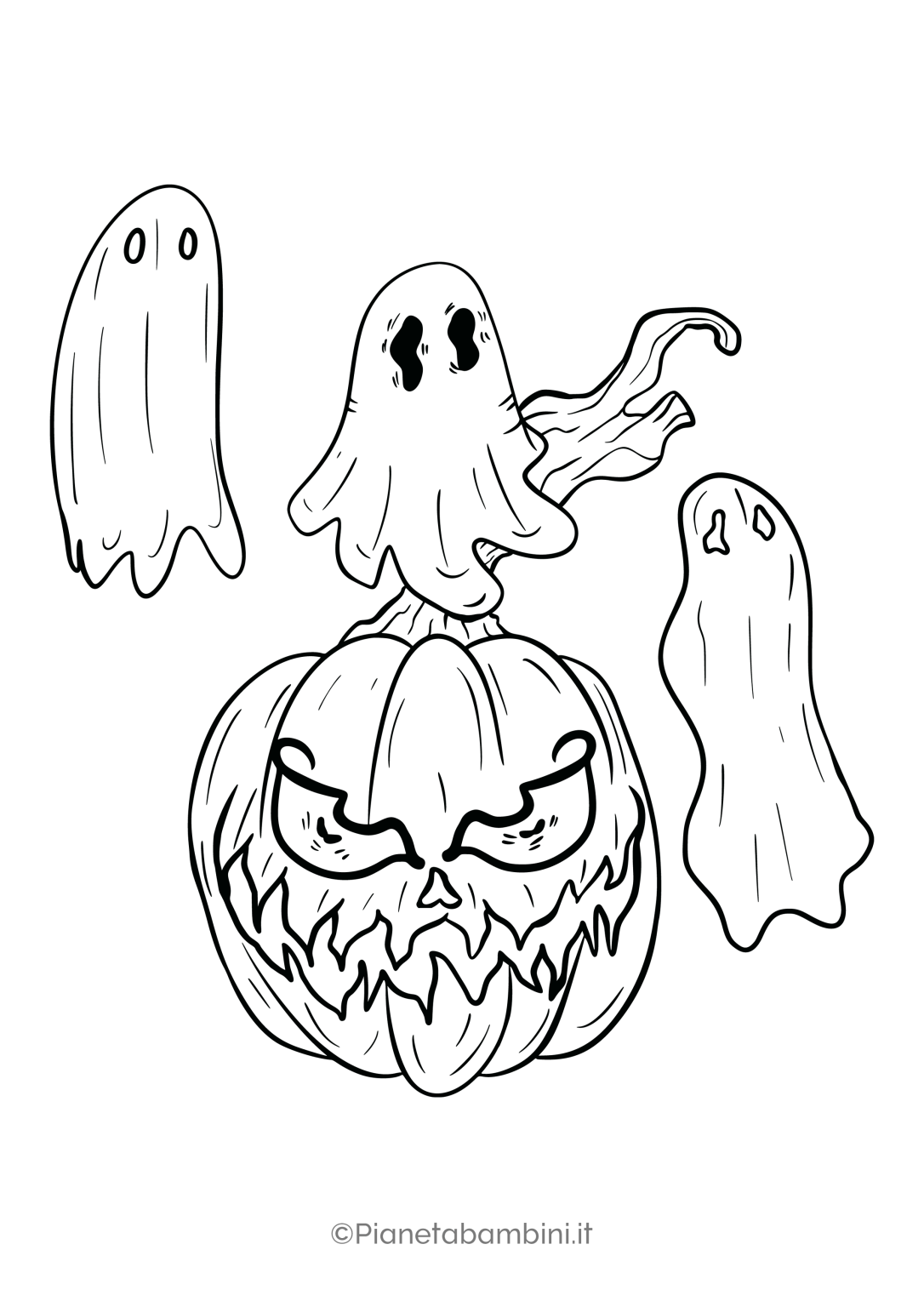 60 Disegni di Fantasmi da Colorare | PianetaBambini.it