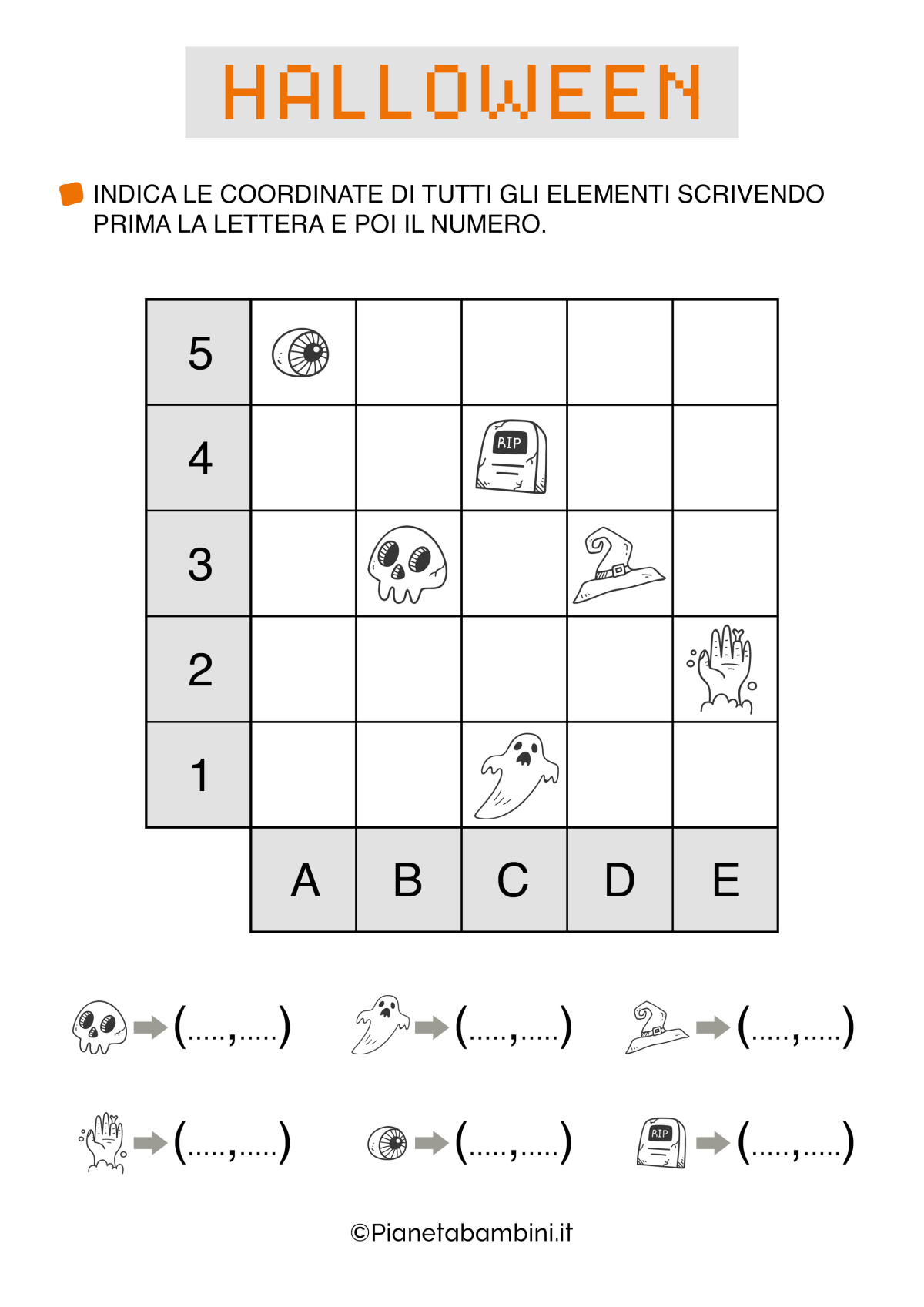 Schede di Coding su Halloween | PianetaBambini.it