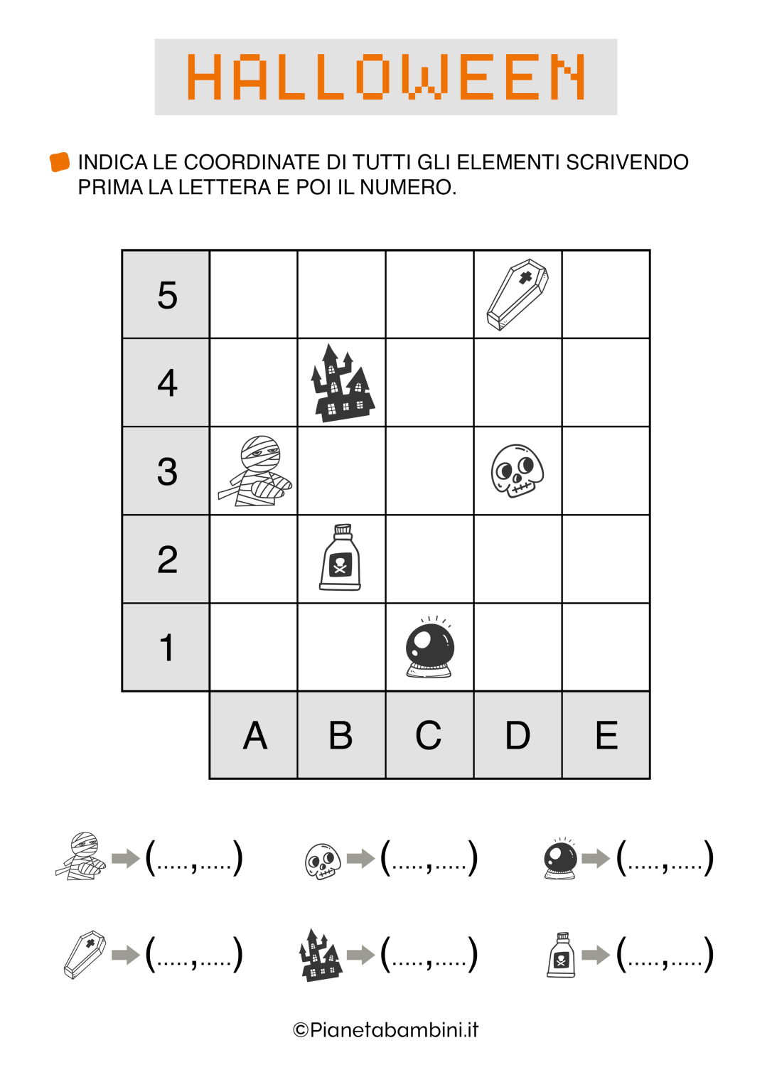 Schede di Coding su Halloween | PianetaBambini.it