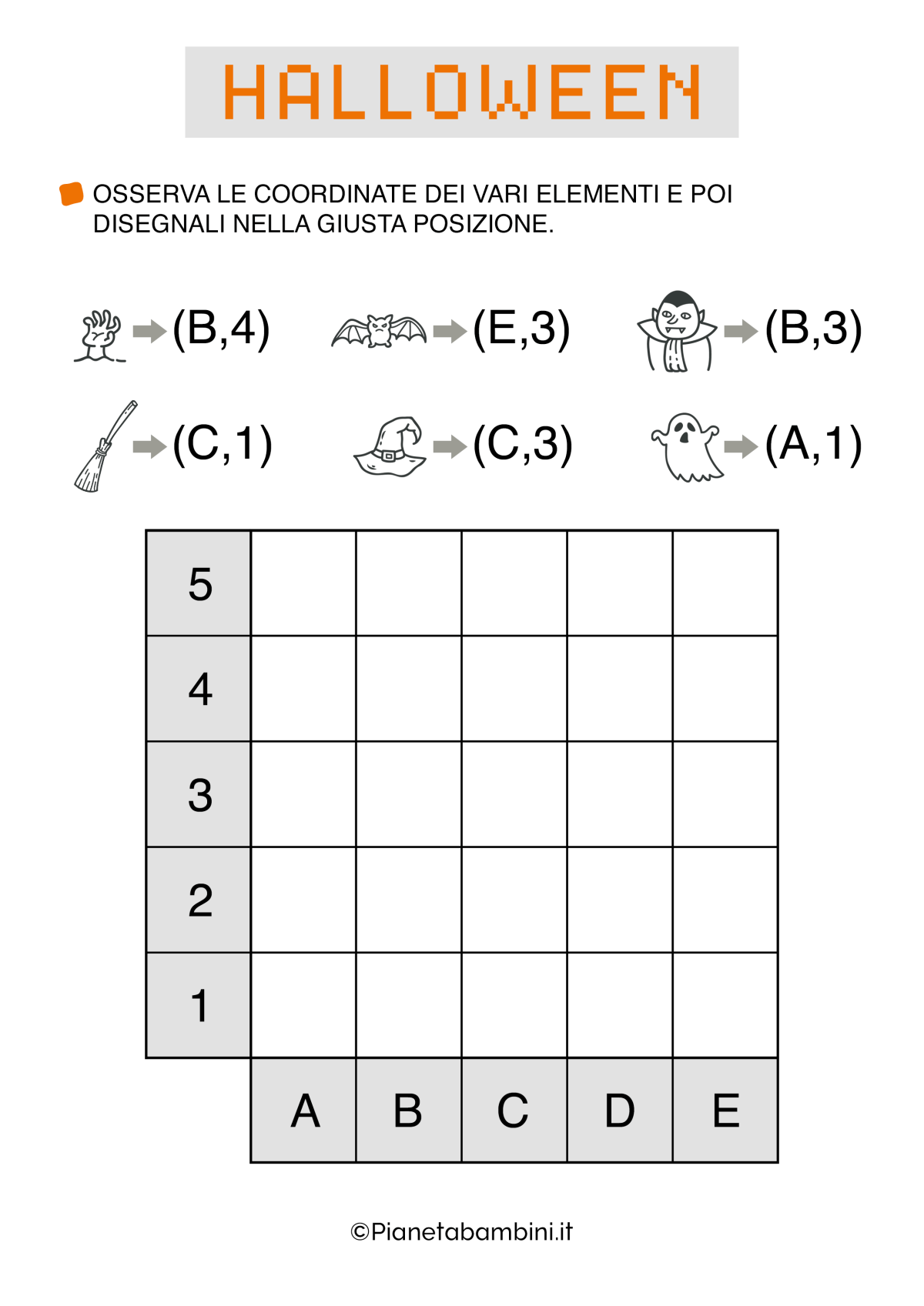 Schede di Coding su Halloween | PianetaBambini.it