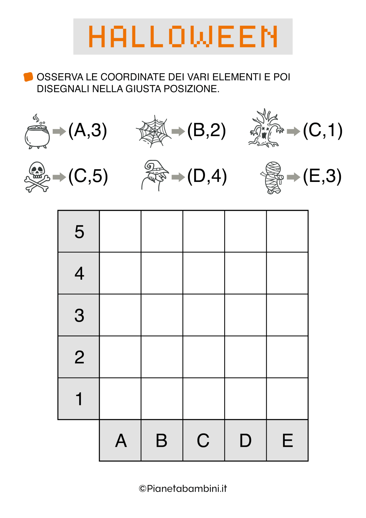 Schede di Coding su Halloween | PianetaBambini.it