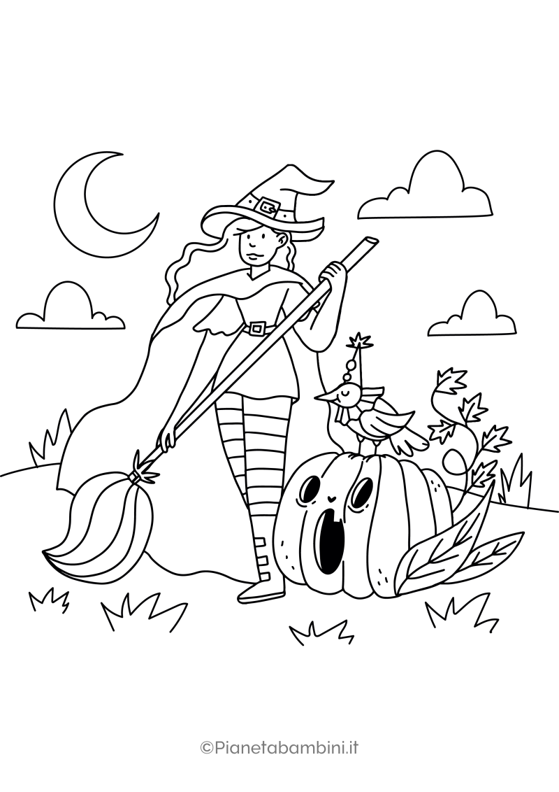 60 Disegni di Streghe da Colorare | PianetaBambini.it