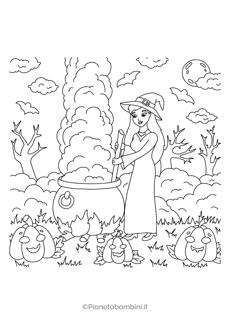 60 Disegni di Streghe da Colorare | PianetaBambini.it