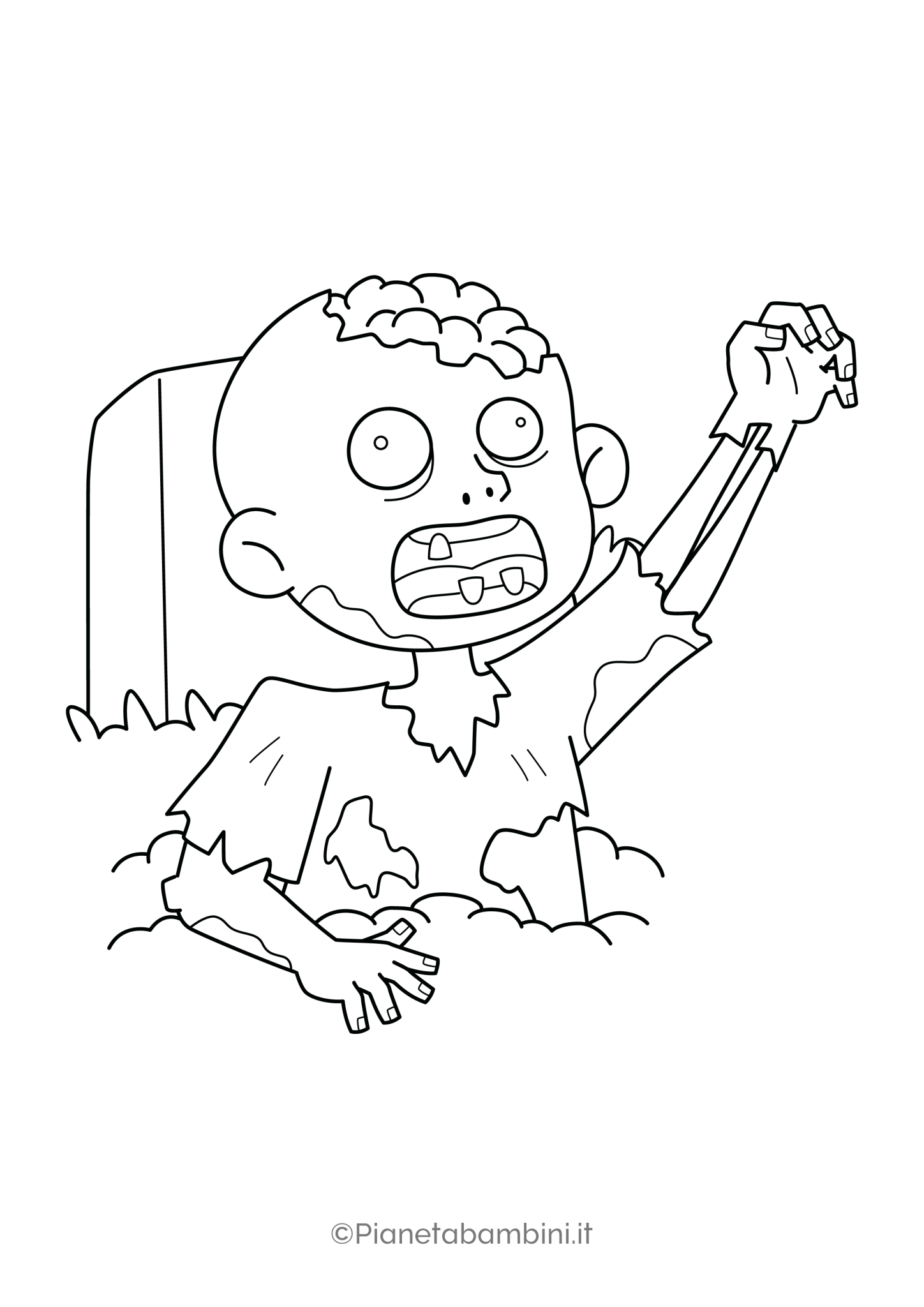 45 Disegni di Zombie da Colorare | PianetaBambini.it
