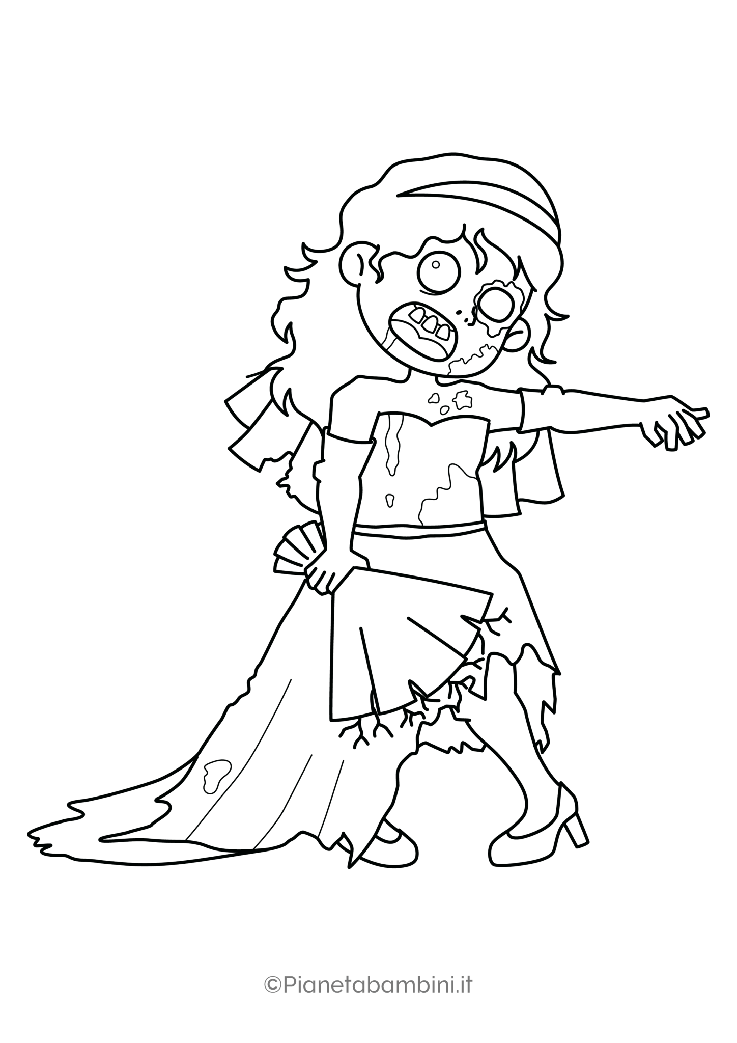 45 Disegni di Zombie da Colorare | PianetaBambini.it