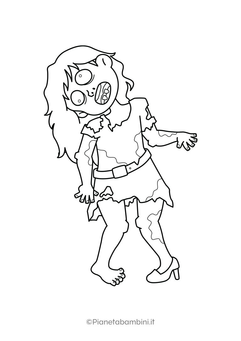 45 Disegni di Zombie da Colorare | PianetaBambini.it