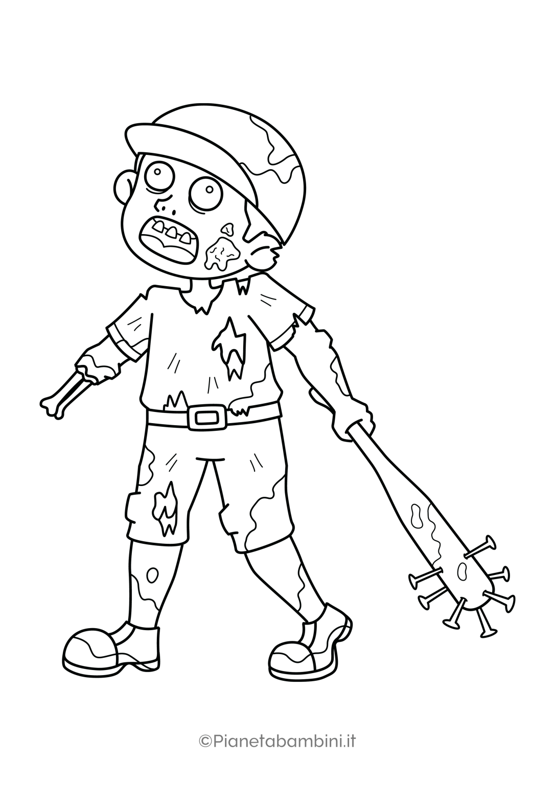 45 Disegni di Zombie da Colorare | PianetaBambini.it