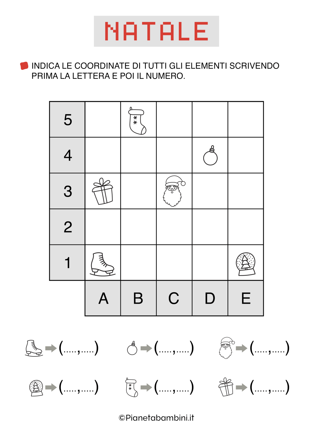 Schede di Coding sul Natale | PianetaBambini.it