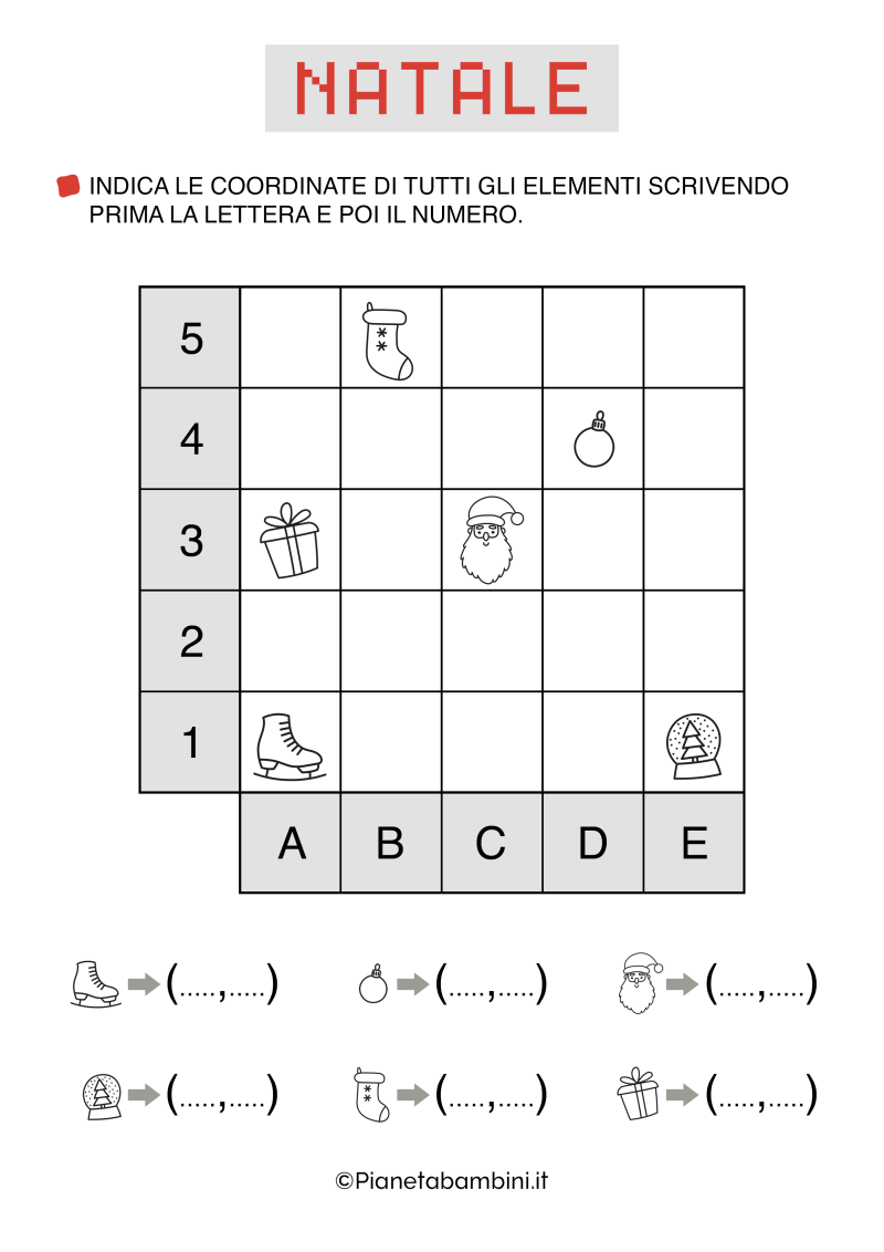 Schede di Coding sul Natale | PianetaBambini.it