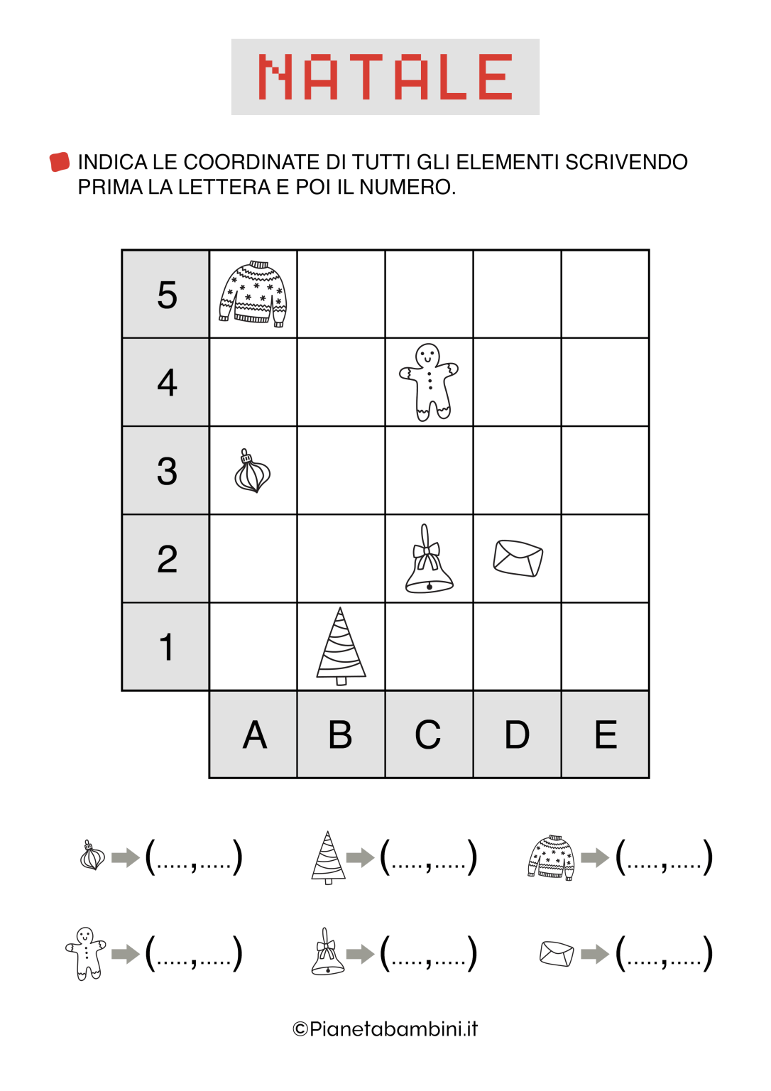 Schede di Coding sul Natale | PianetaBambini.it