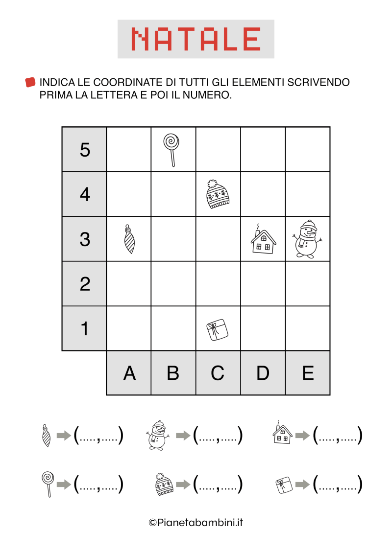 Schede di Coding sul Natale | PianetaBambini.it
